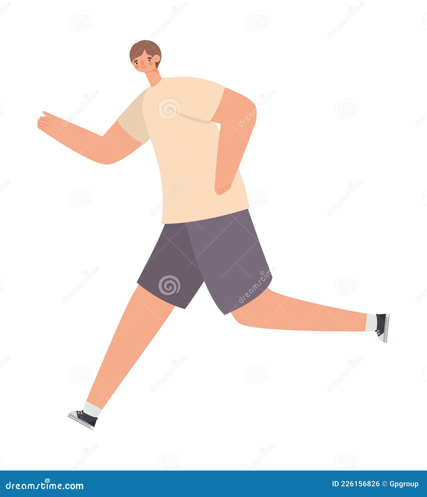 Running man illustration stock vector. Illustration of people - 226156826
