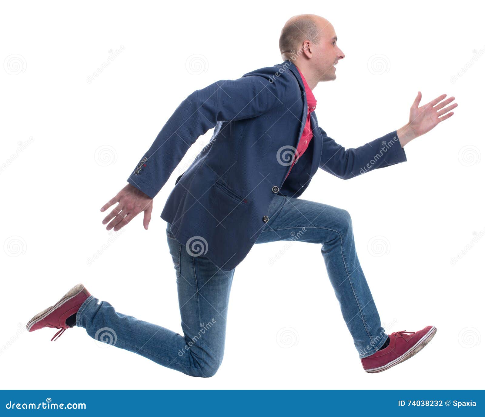 Running Man Isolated on White Stock Photo - Image of isolated, hurry ...