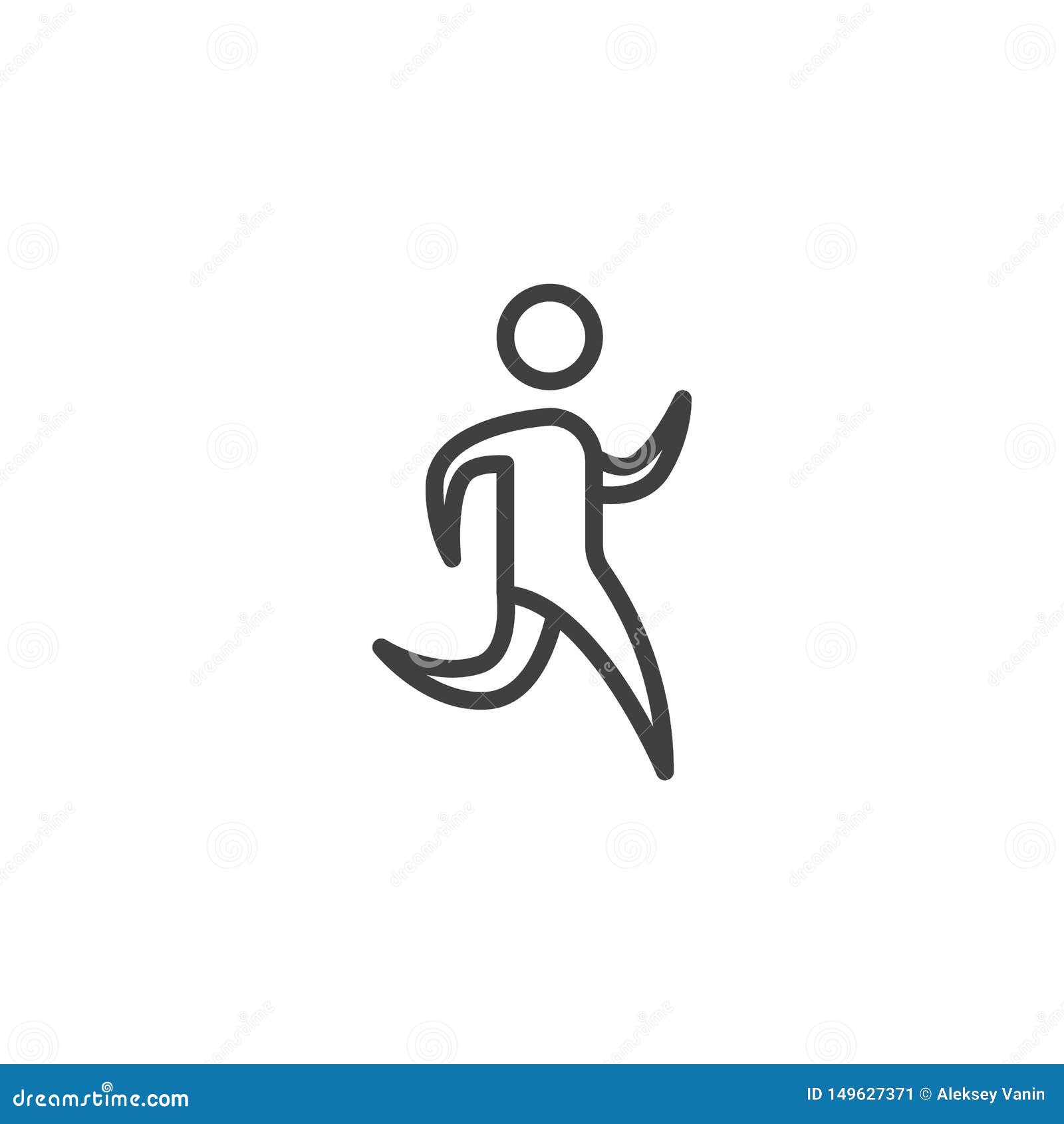 Running man line icon stock vector. Illustration of sign - 149627371 Running man line icon stock vector. Illustration of sign - 149627371