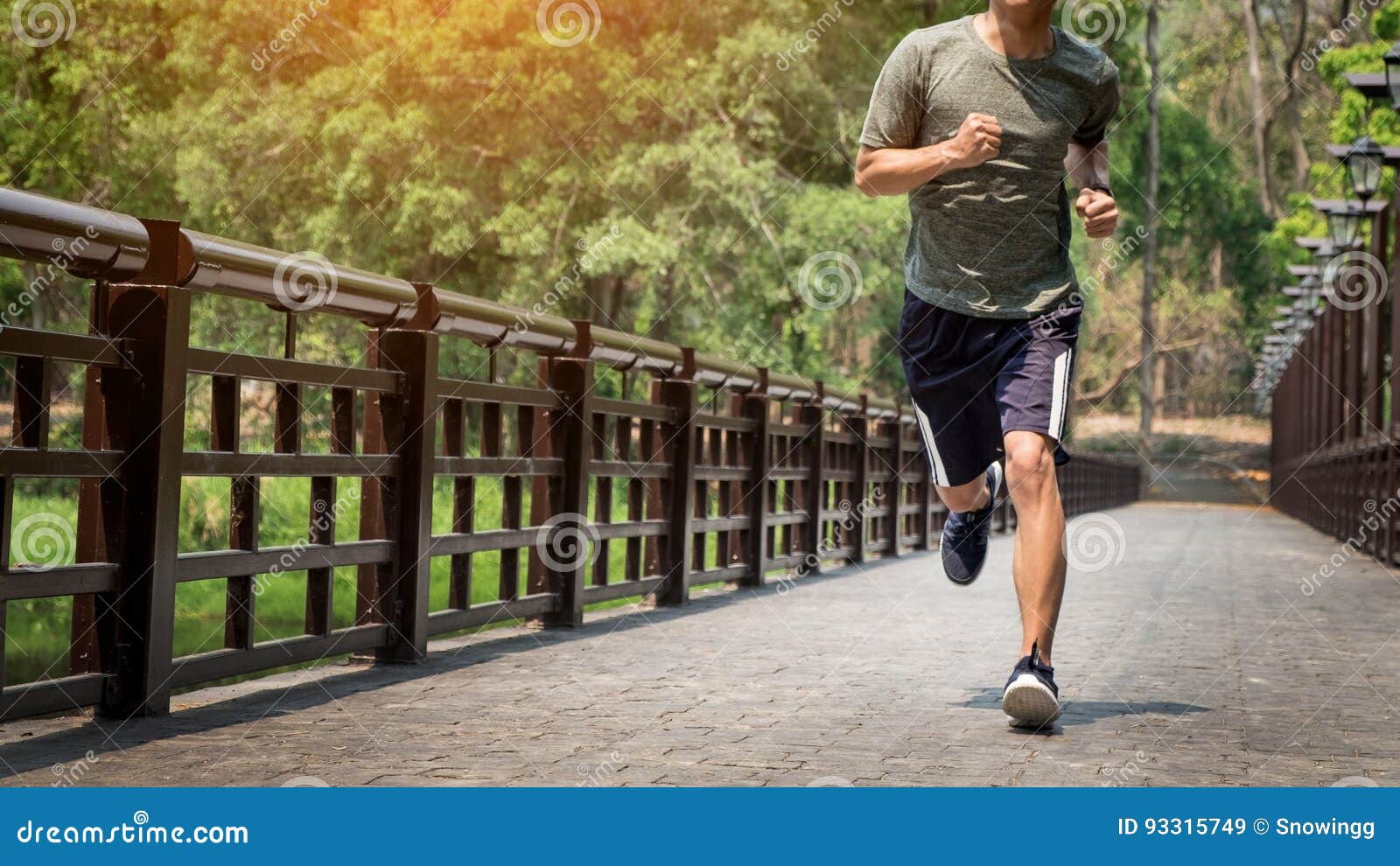 Running Man. Male Runner at Sprinting Speed Training for Marathon ...