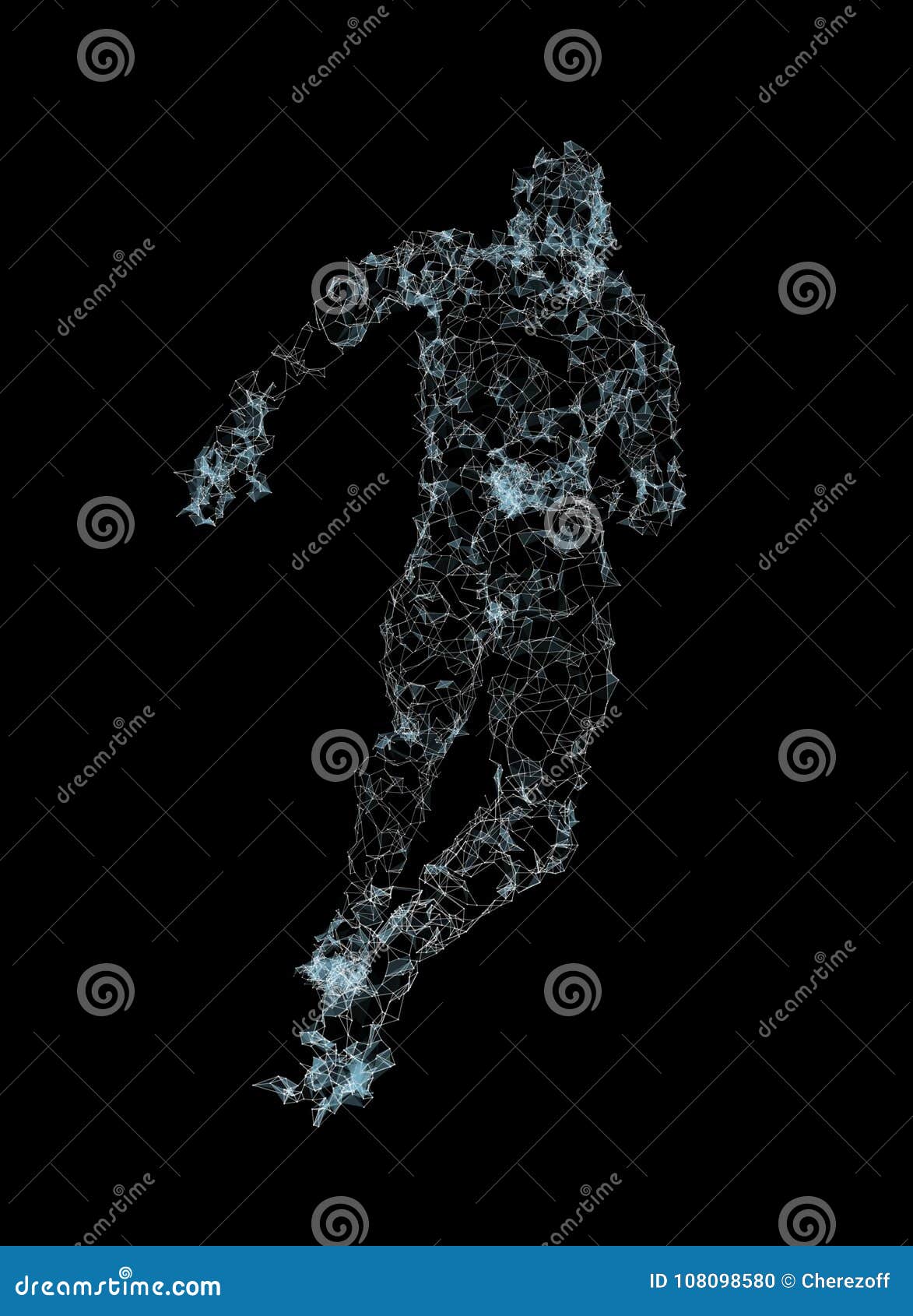 Running Man. Network Connection Stock Illustration - Illustration of ...