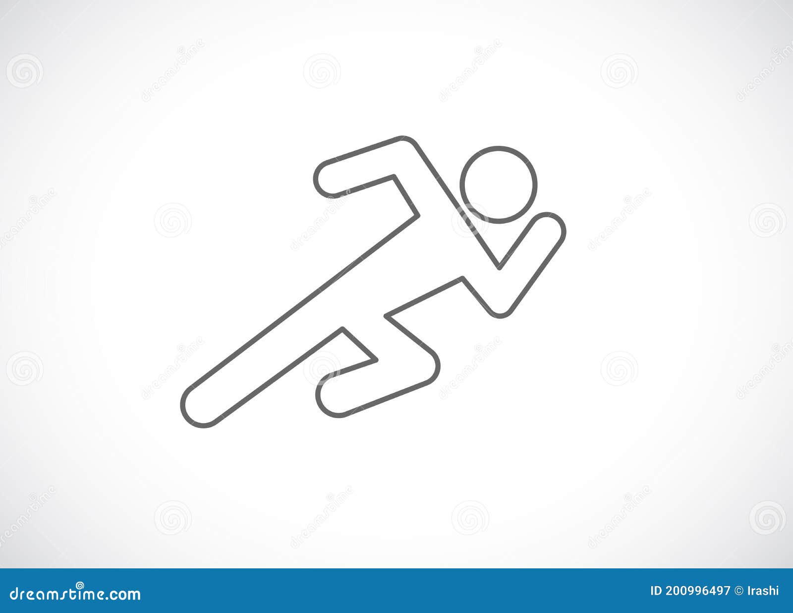 Running man icon stock vector. Illustration of athletic - 200996497