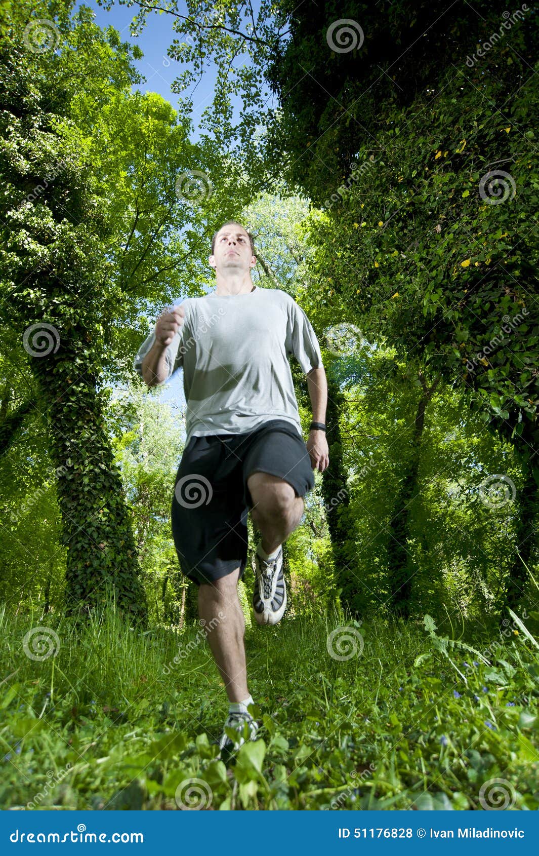 Running man stock photo. Image of dusk, exercise, front - 51176828