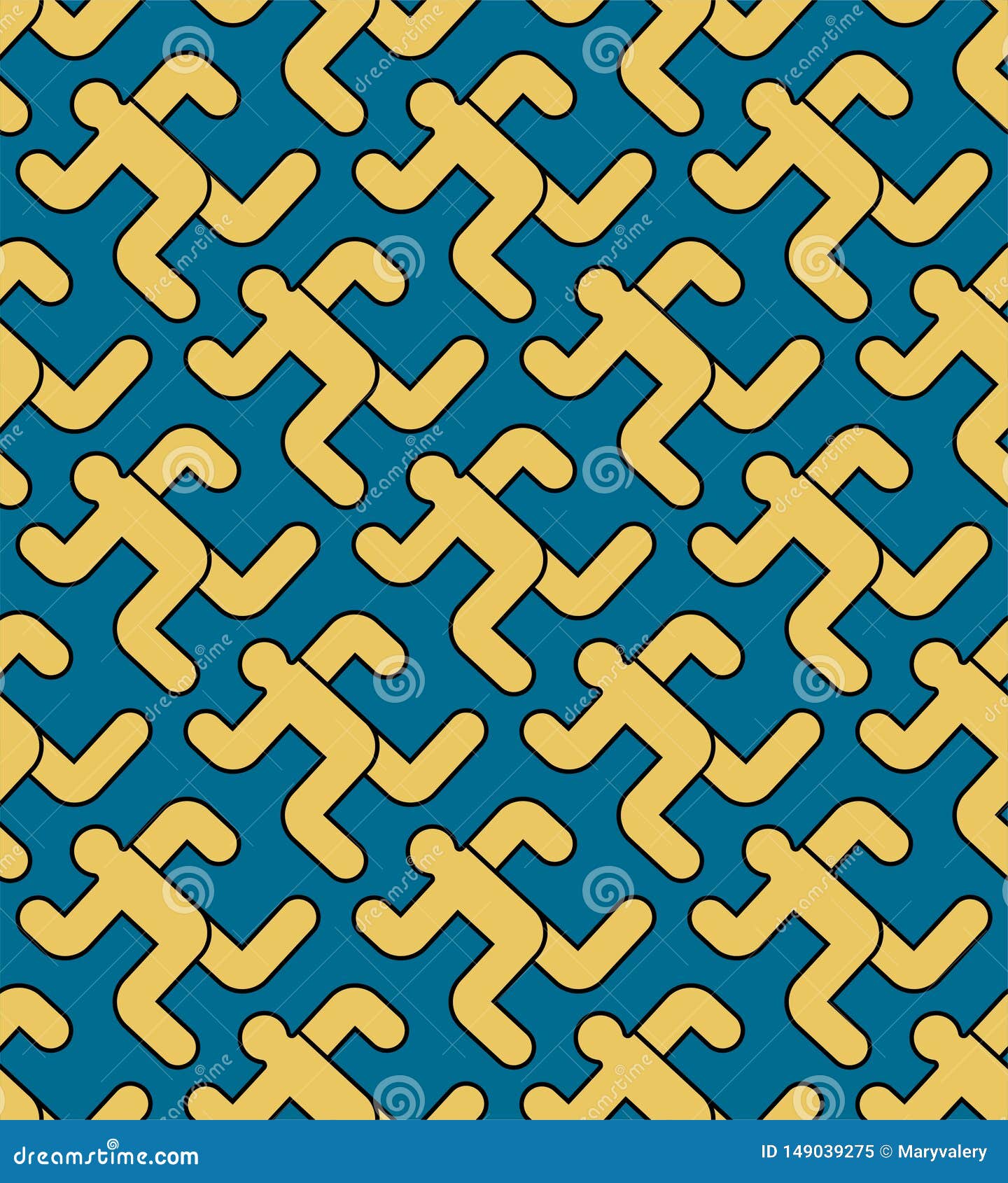 Running Man Pattern Seamless. Run Background Stock Vector ...