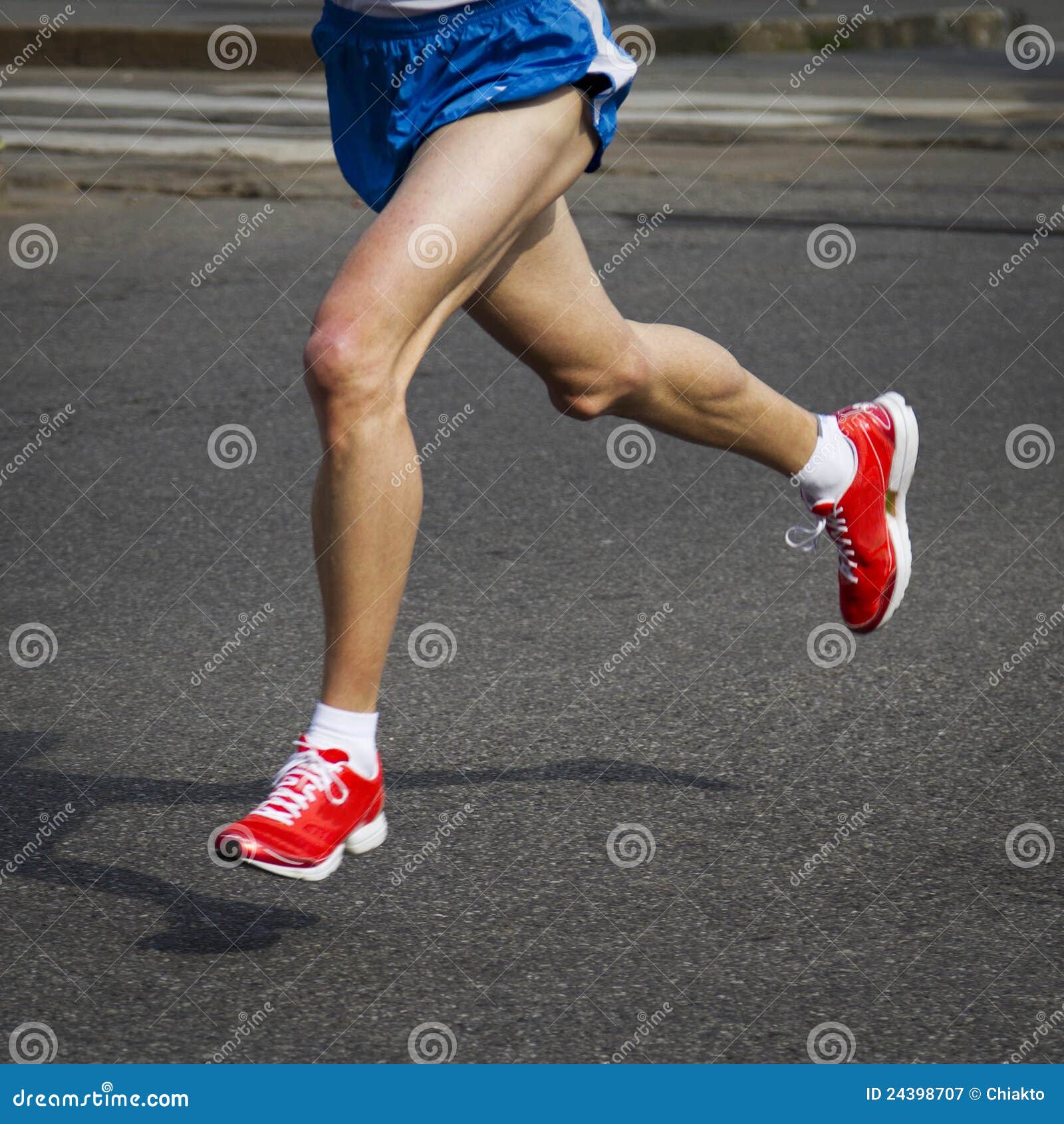 Running man with red shoes stock image. Image of chip - 24398707