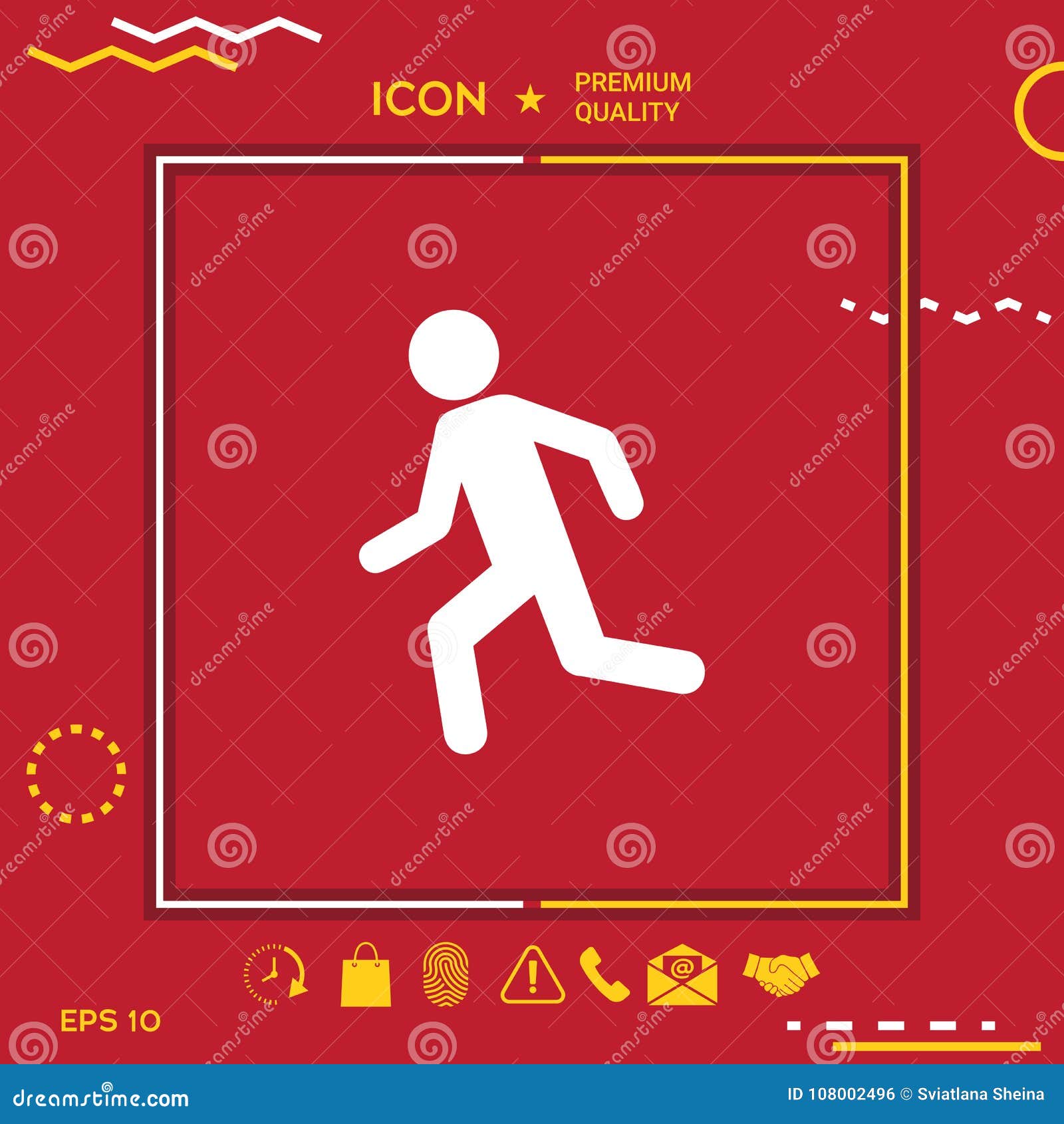 Running man, run icon stock vector. Illustration of sign - 108002496