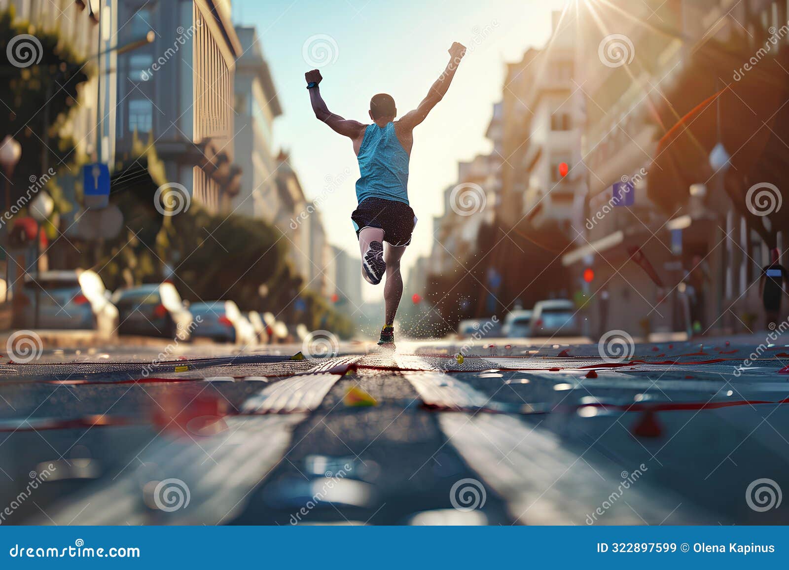 Running man stock illustration. Illustration of finish - 322897599