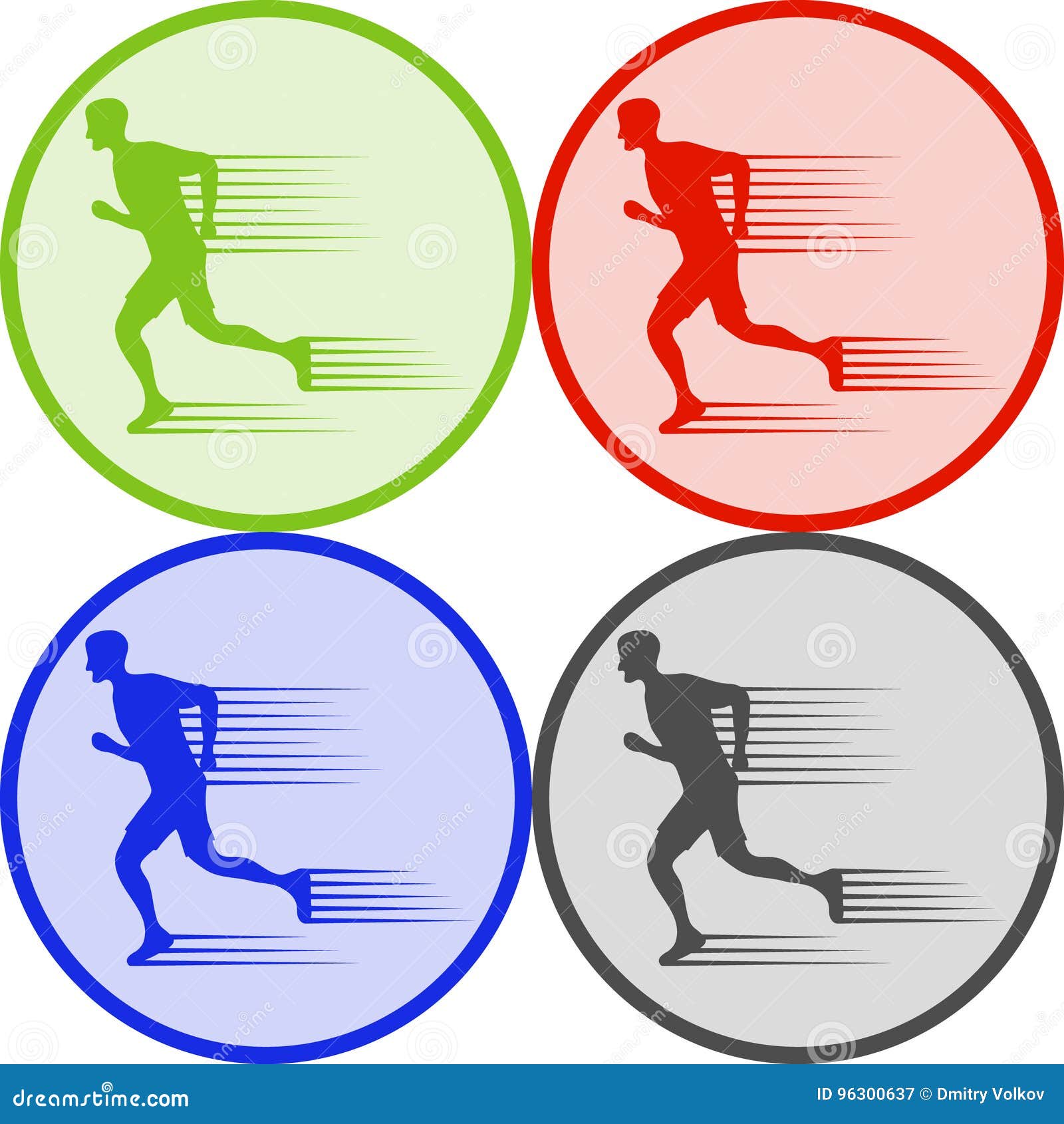 Running Man, a Running Man Icon Stock Illustration - Illustration of ...