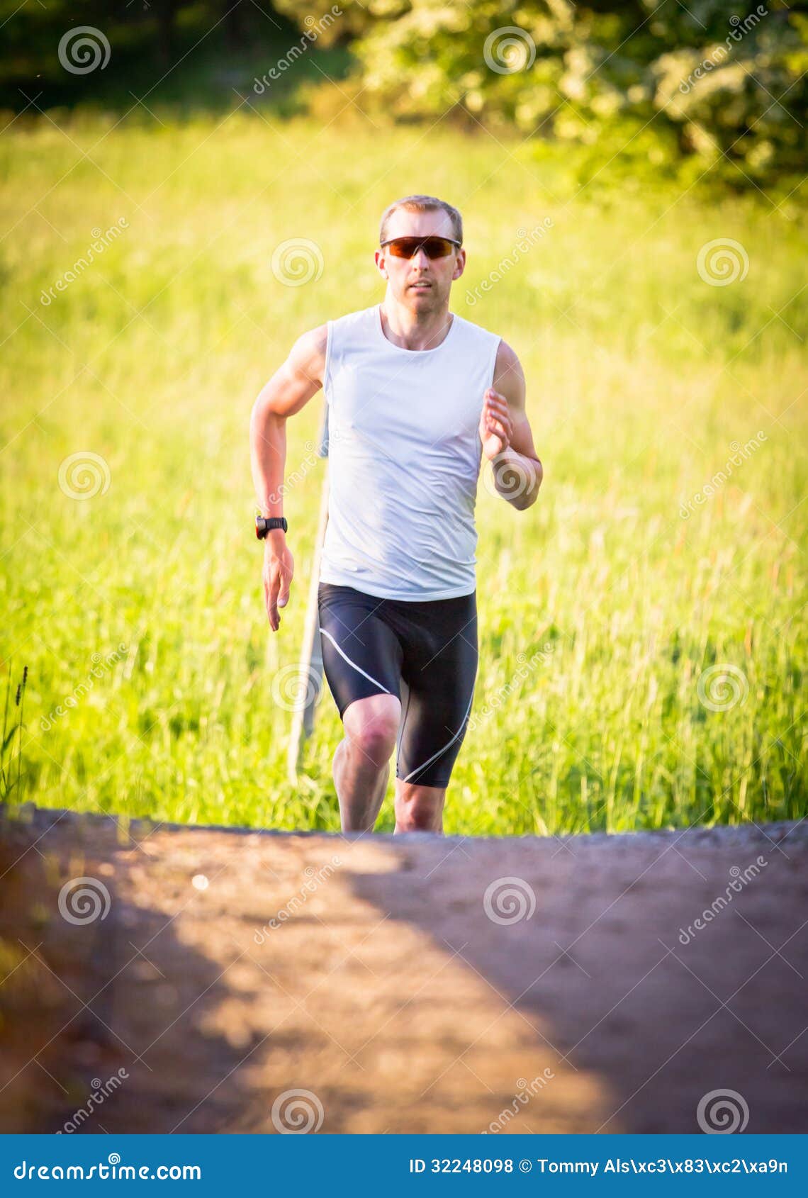 Running man stock photo. Image of health, caucasian, grass - 32248098
