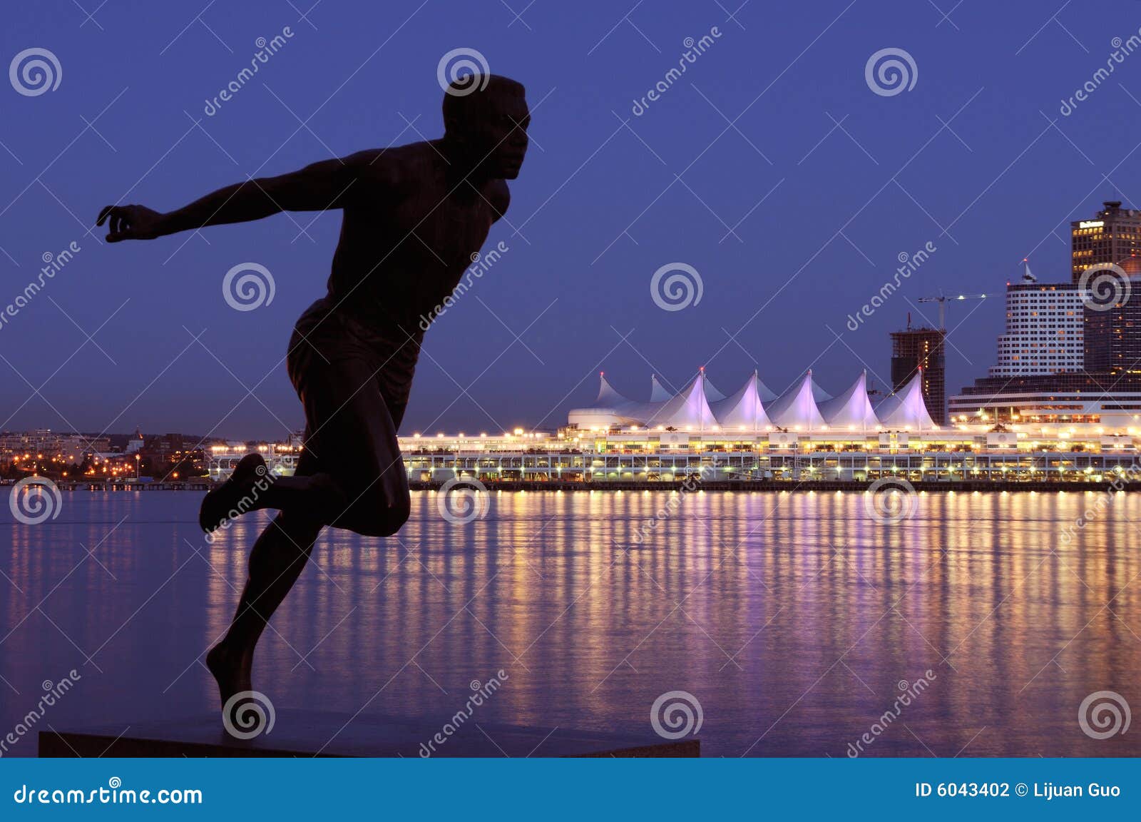 Running Man Sculpture in Stanley Park Stock Photo - Image of structure ...