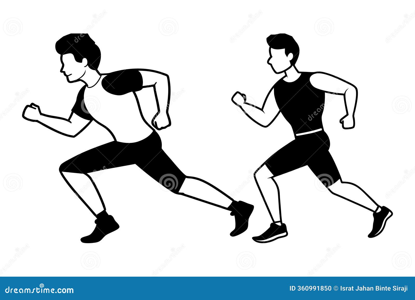 Running Man Silhouette, Running Man Line Art, Running Man Vector Art ...