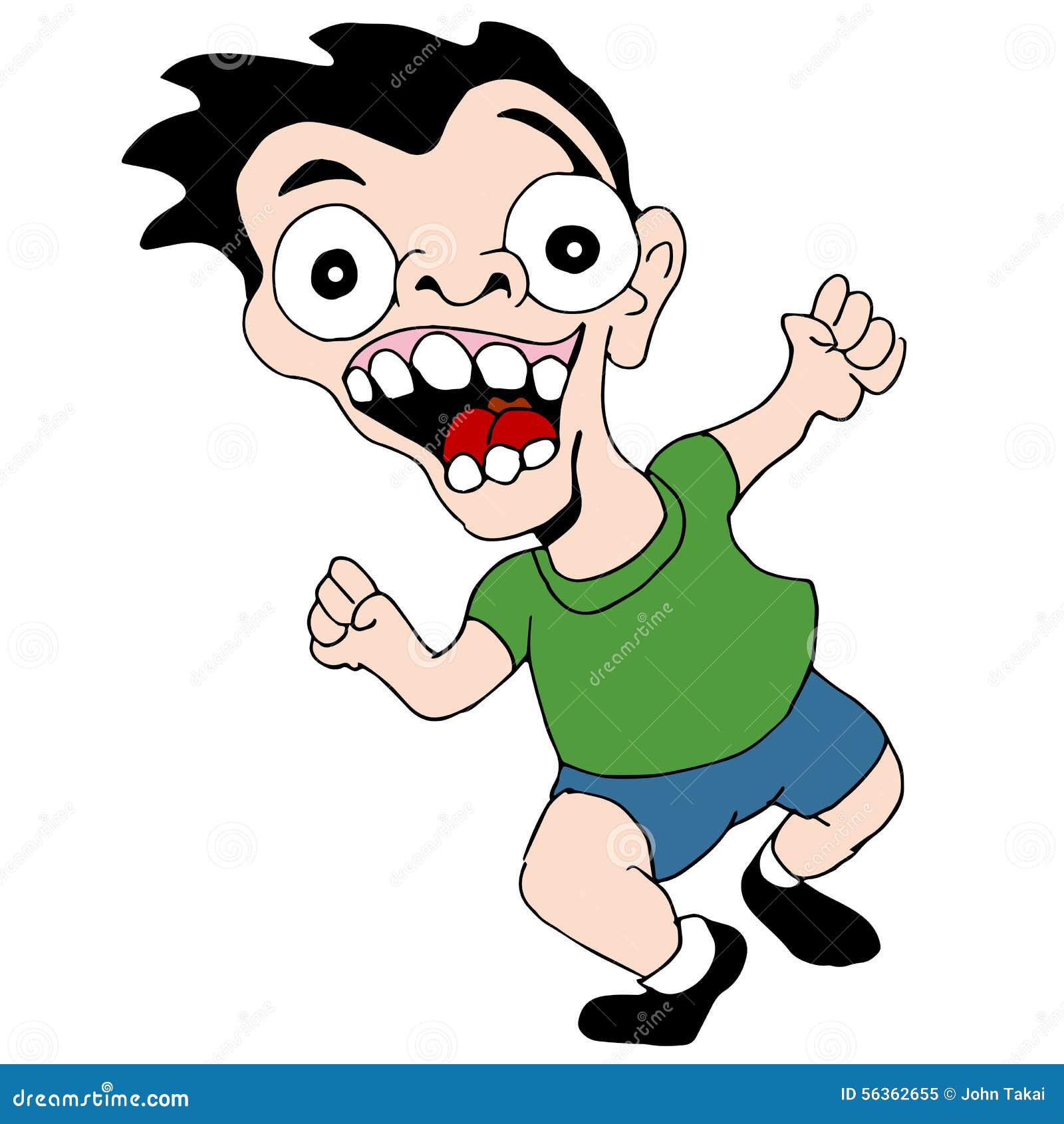 Running Man with Silly Face Stock Vector - Illustration of vector ...