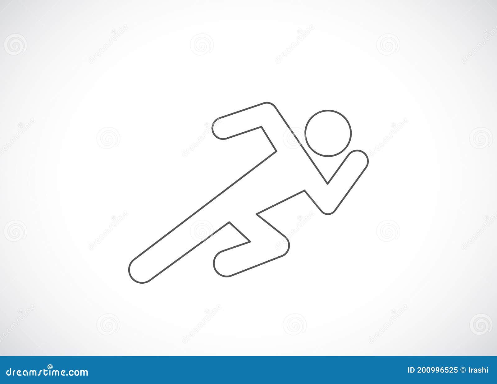 Running man on start icon stock vector. Illustration of vector - 200996525