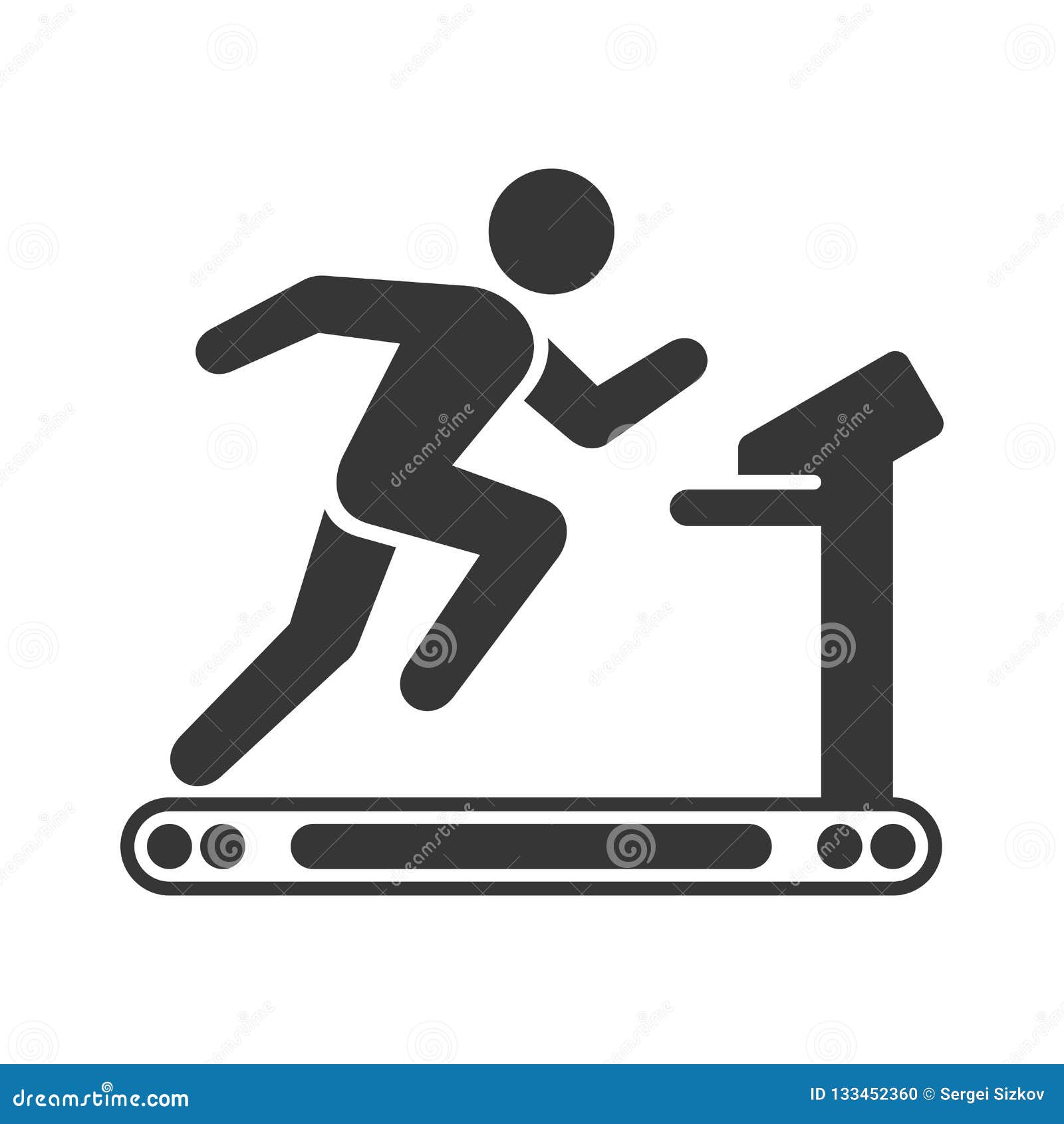 Running Man on Treadmill Icon on White Background. Vector Stock Vector ... Running Man on Treadmill Icon on White Background. Vector Stock Vector ...