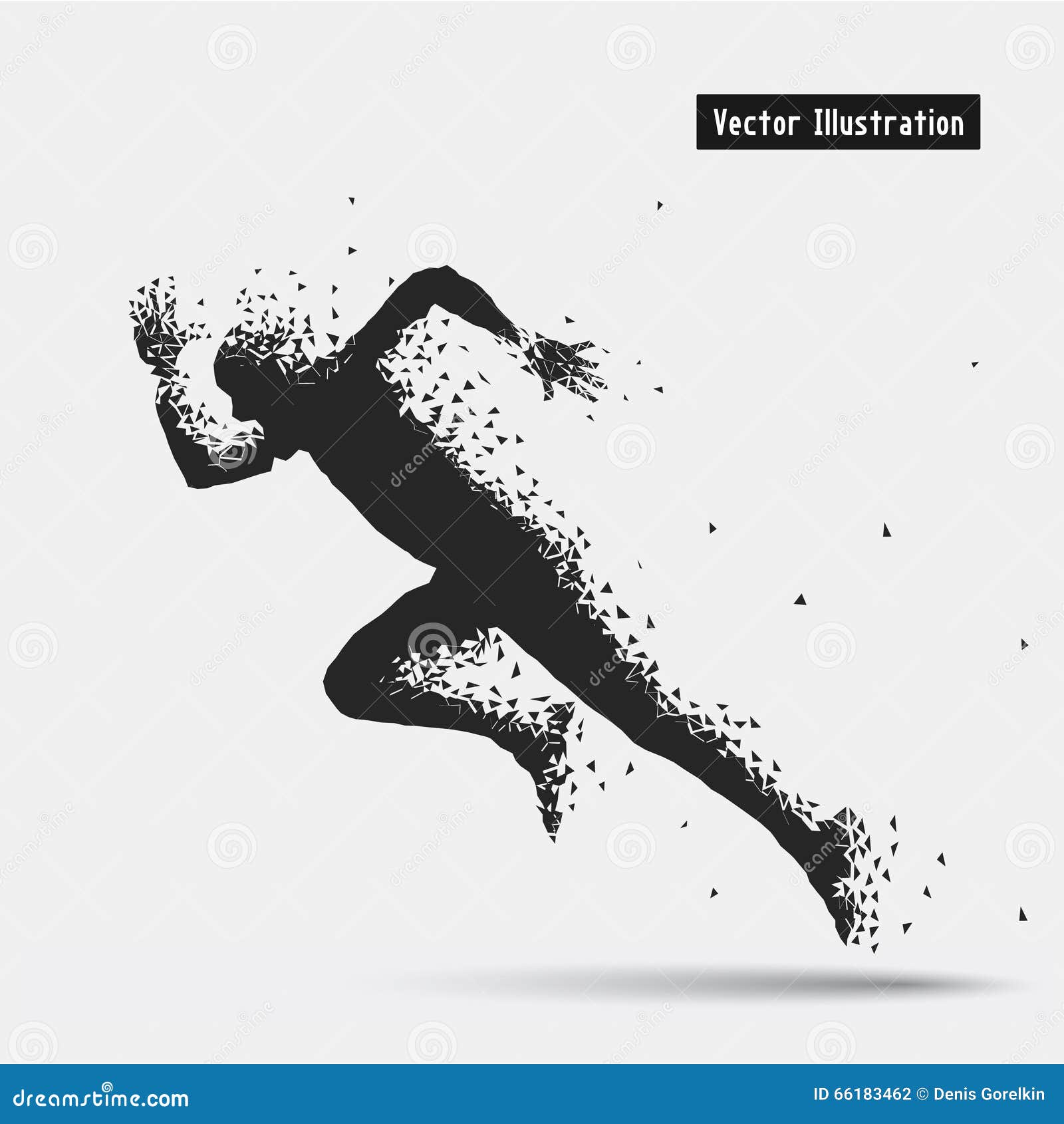 Running Man stock vector. Illustration of leisure, illusration - 66183462