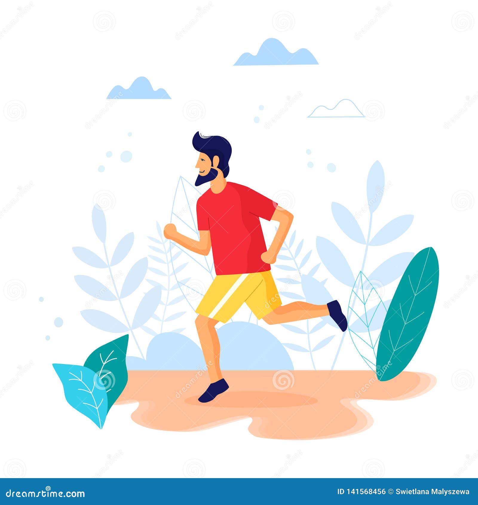 Running Man Vector Illustration Stock Illustration - Illustration of ...