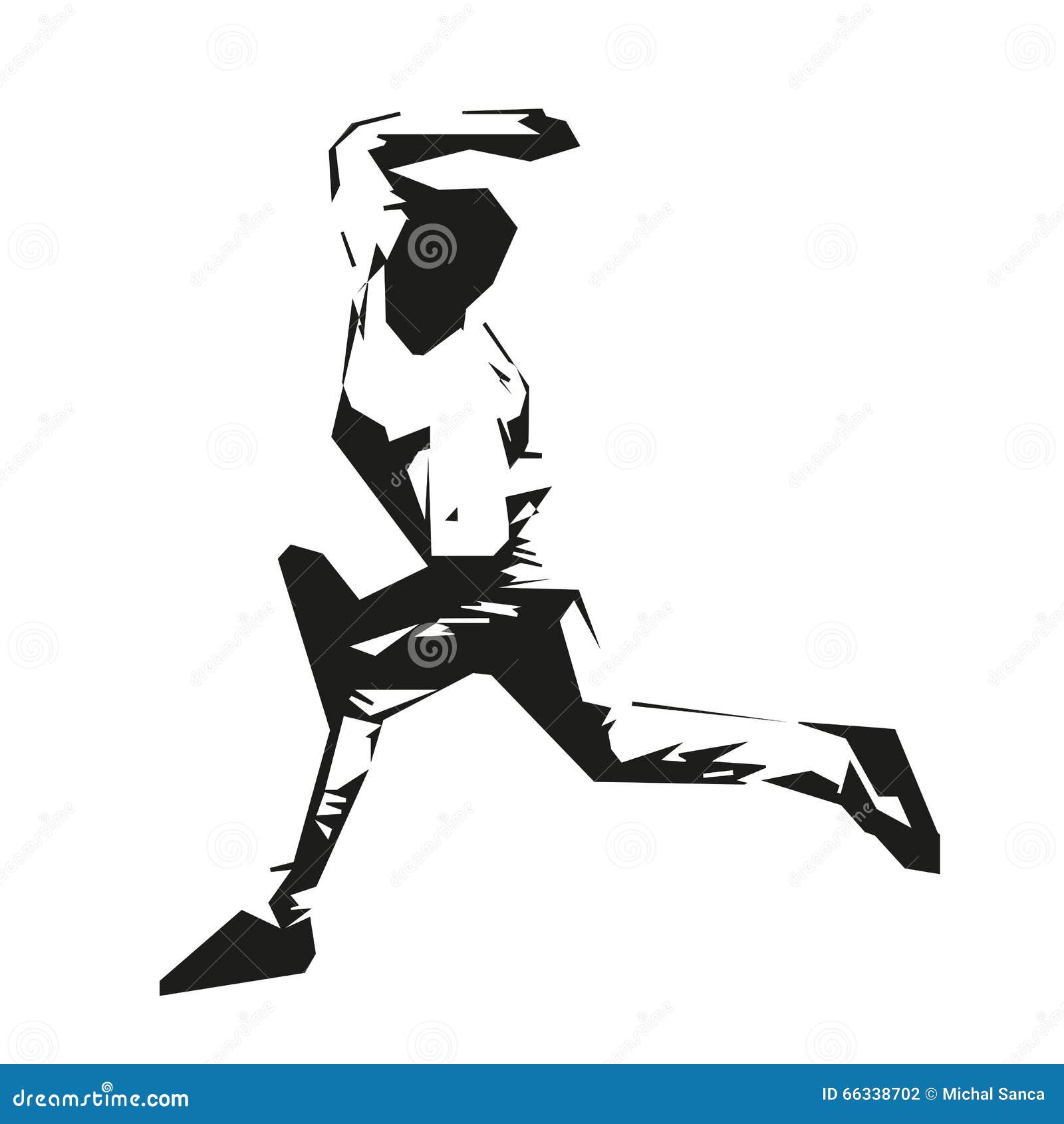 Running man, vector runner stock vector. Illustration of healthy - 66338702
