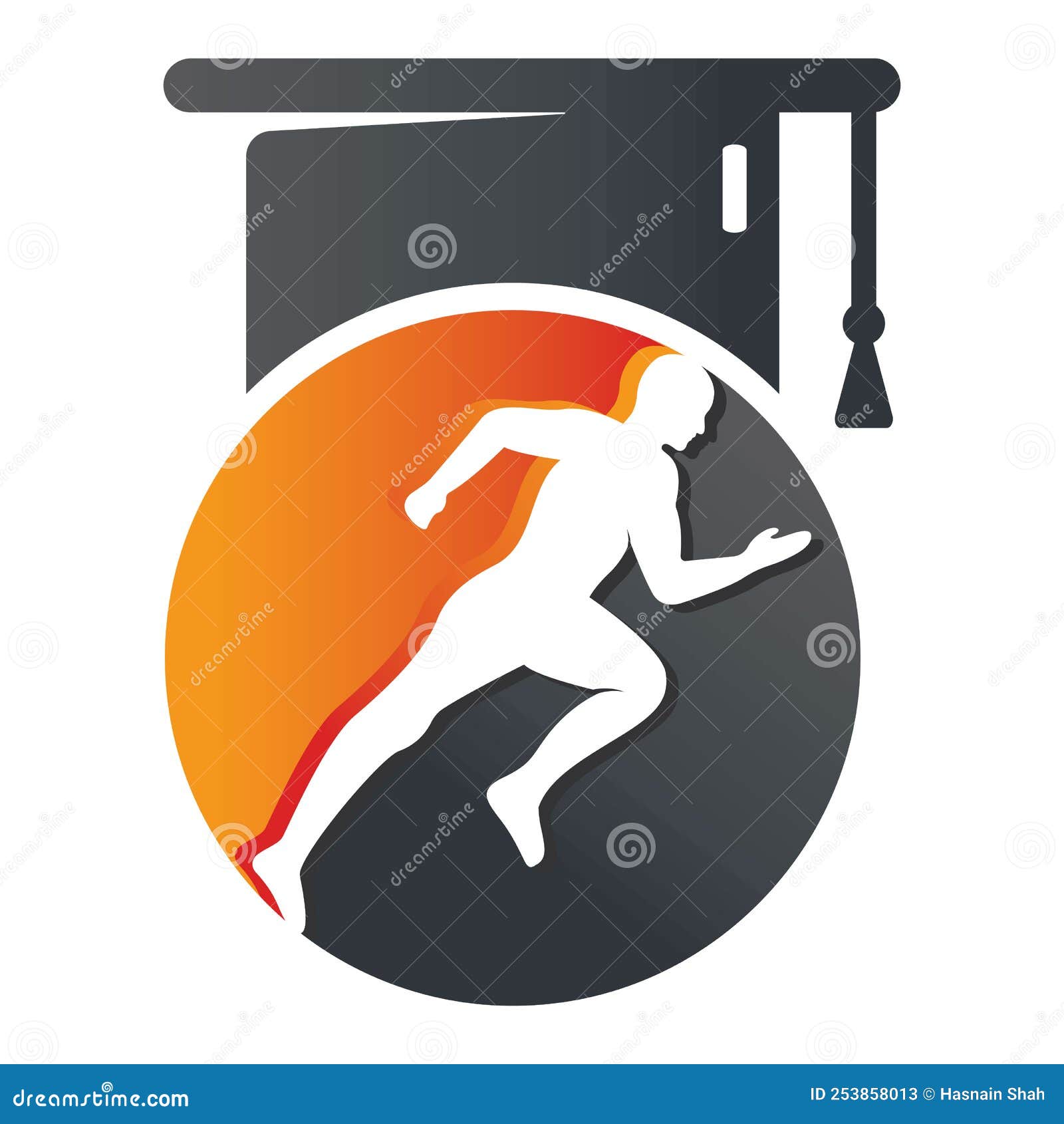 Running man vector symbol. stock vector. Illustration of exercise ...