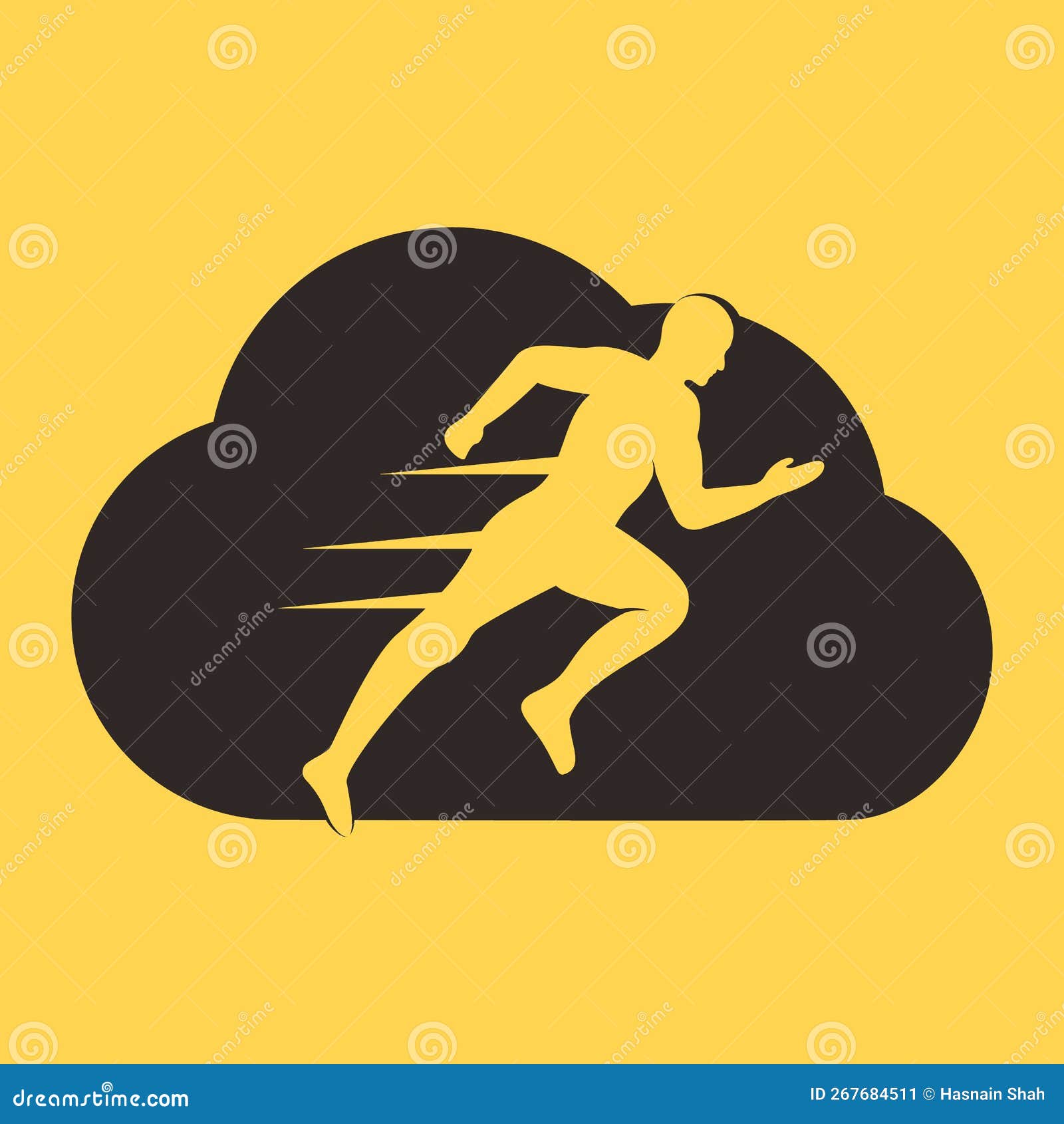 Running man vector symbol. stock vector. Illustration of healthy ...