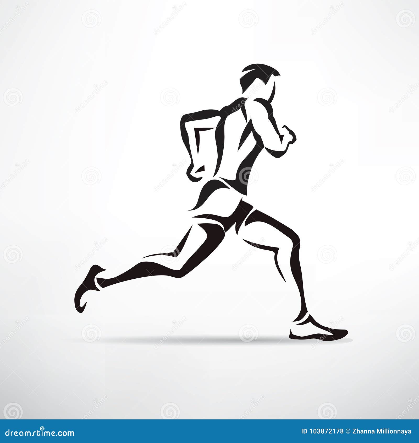 Running man vector symbol stock vector. Illustration of exercise ...
