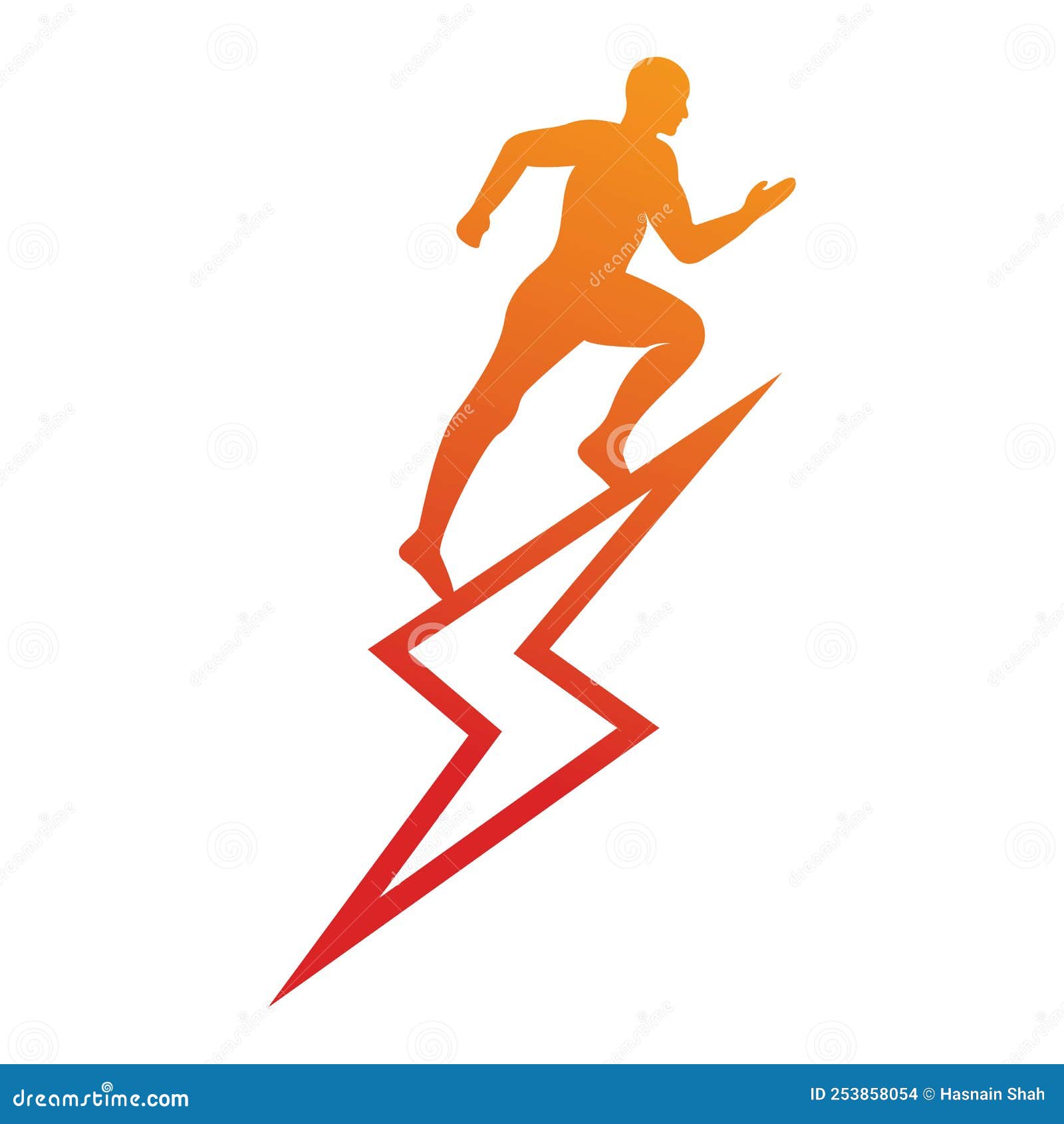 Running man vector symbol. stock vector. Illustration of running ...