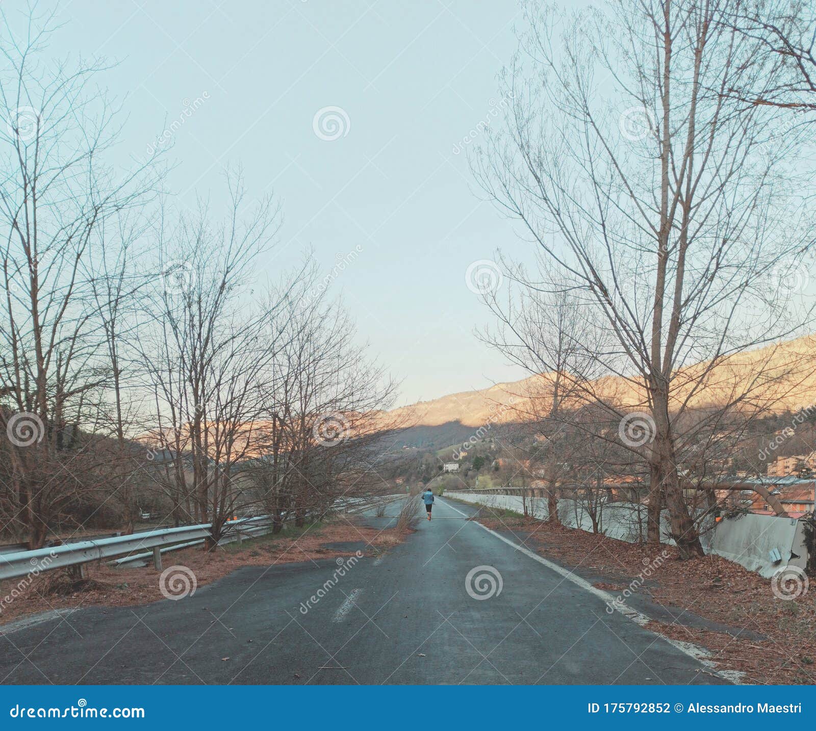 Running Man on the Wild Road Stock Photo - Image of wild, road: 175792852