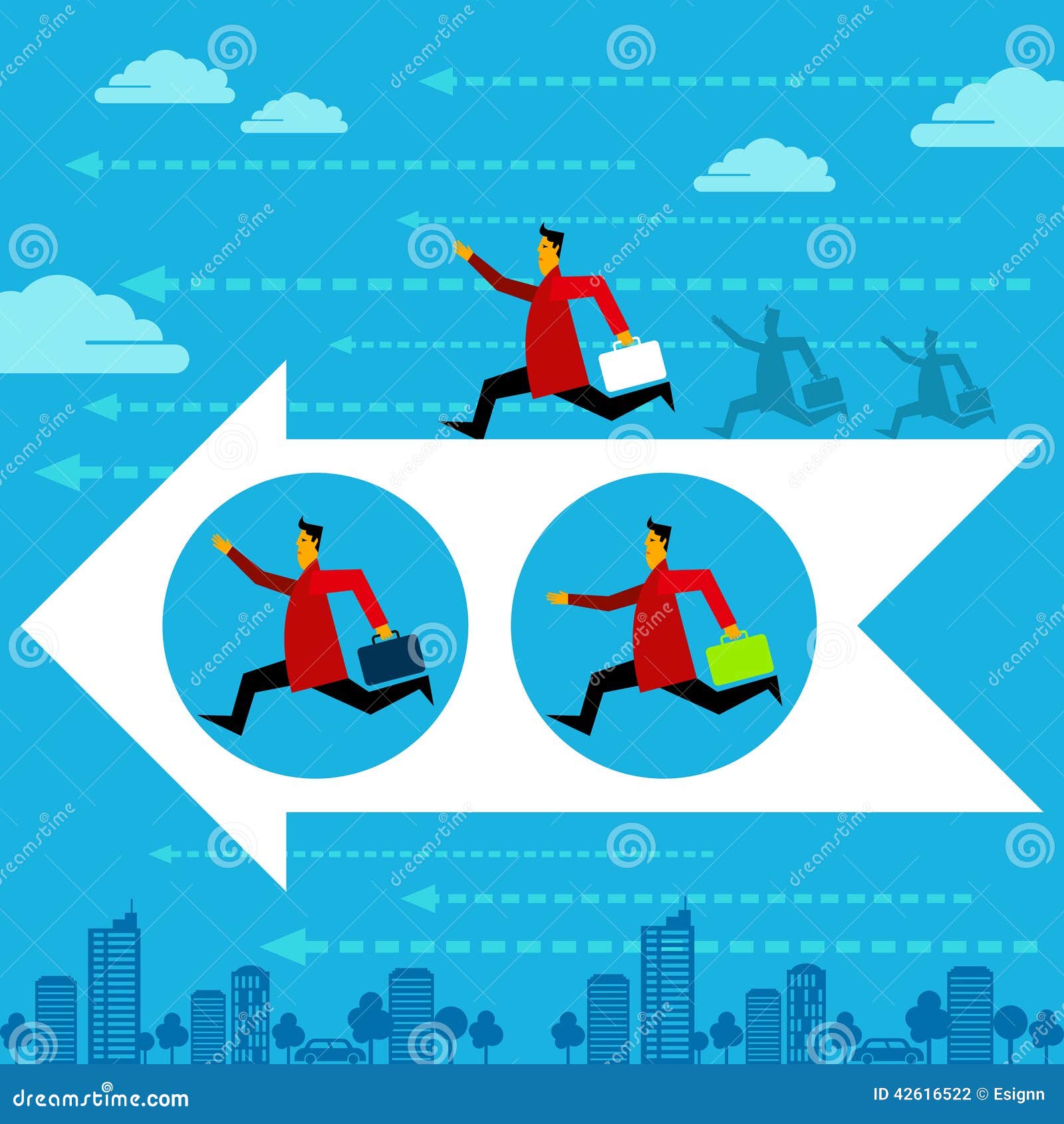 Business Direction Line Icons Collection. Strategy, Development, Vision ...