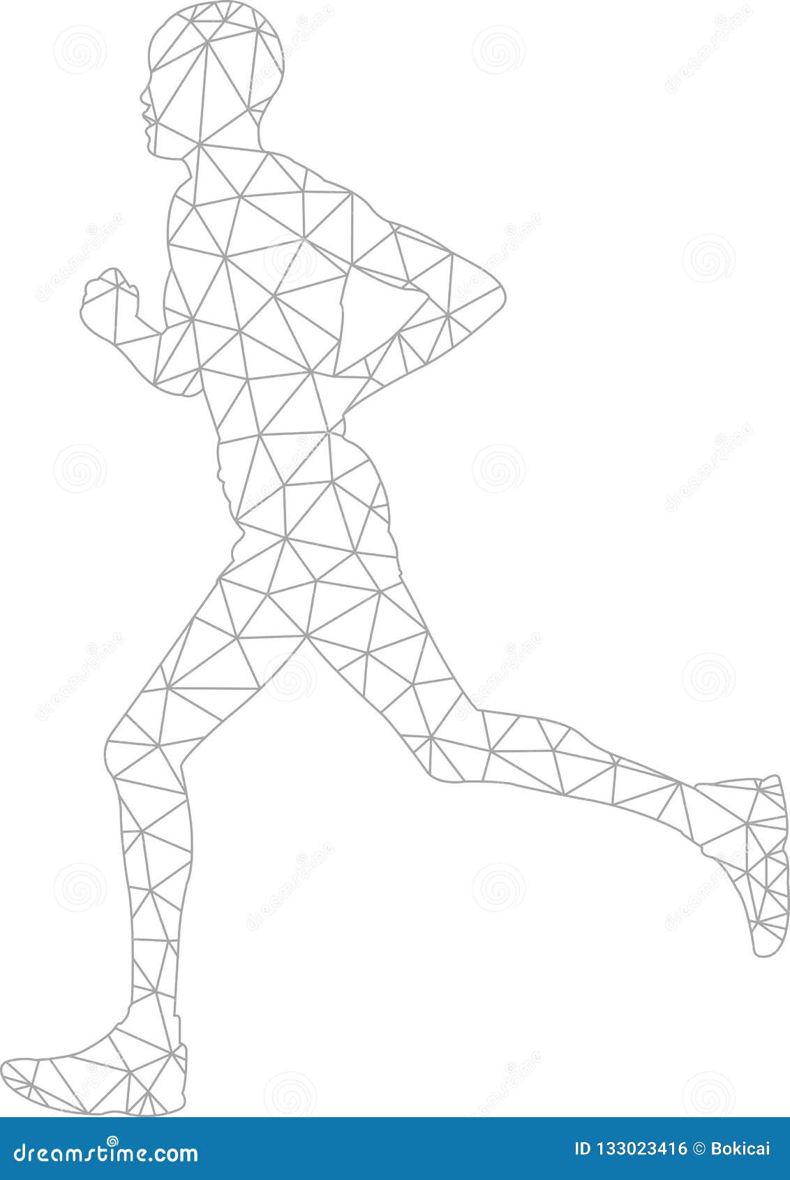 Running Man, Wireframe Triangles,low Poly Style Stock Vector ...