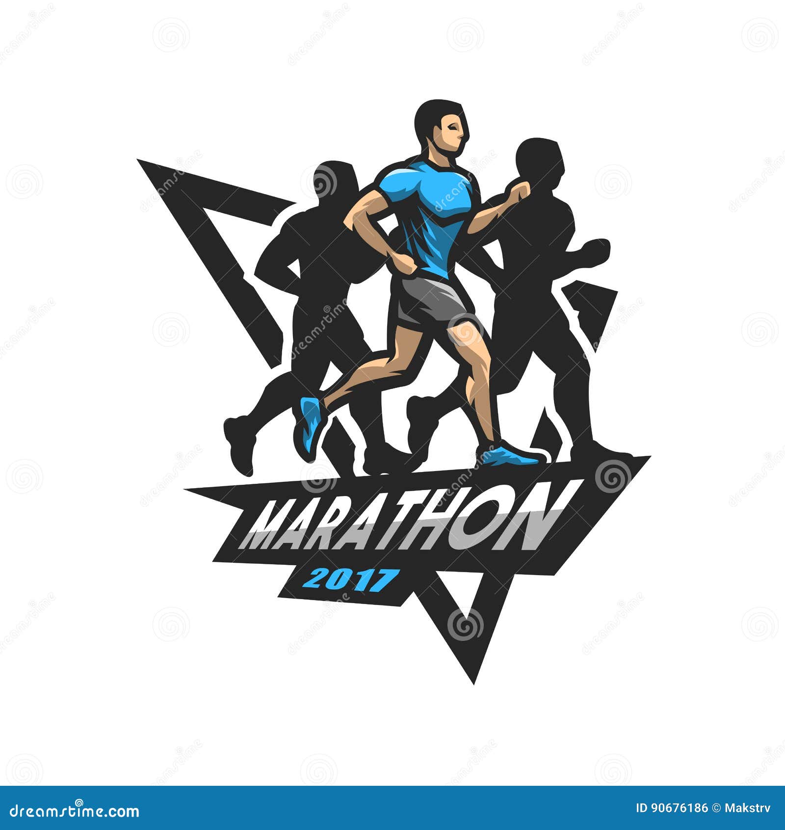 Running Marathon, Emblem, Logo. Stock Vector - Illustration of city ...