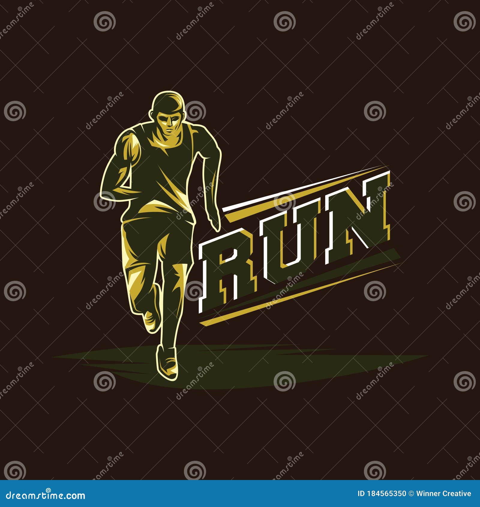 Running and Marathon Logo Design Stock Vector - Illustration of ...
