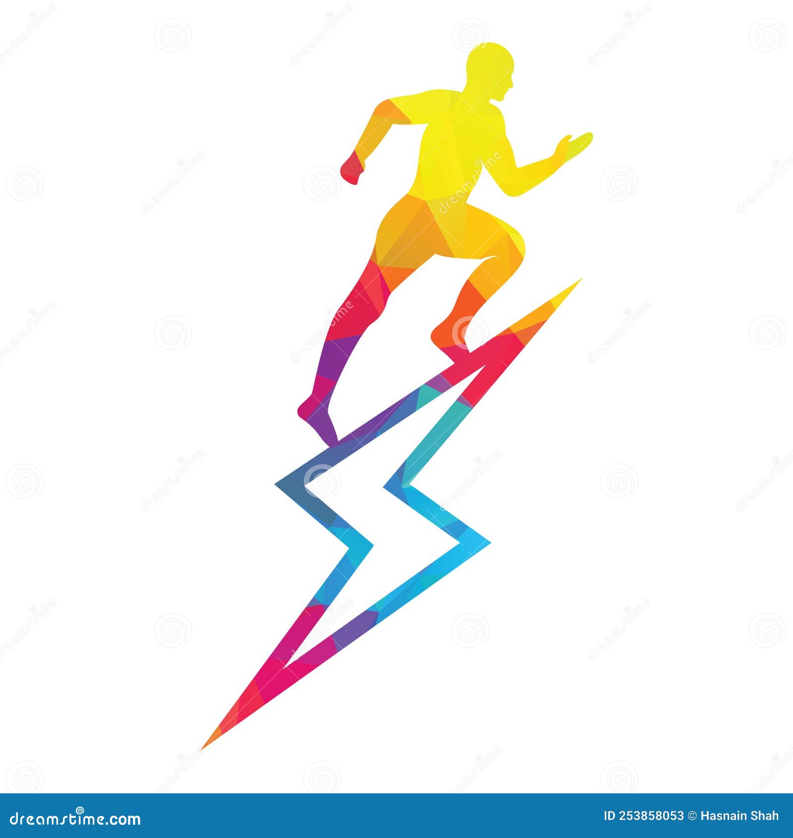 Running man vector symbol. stock vector. Illustration of sportsman ...