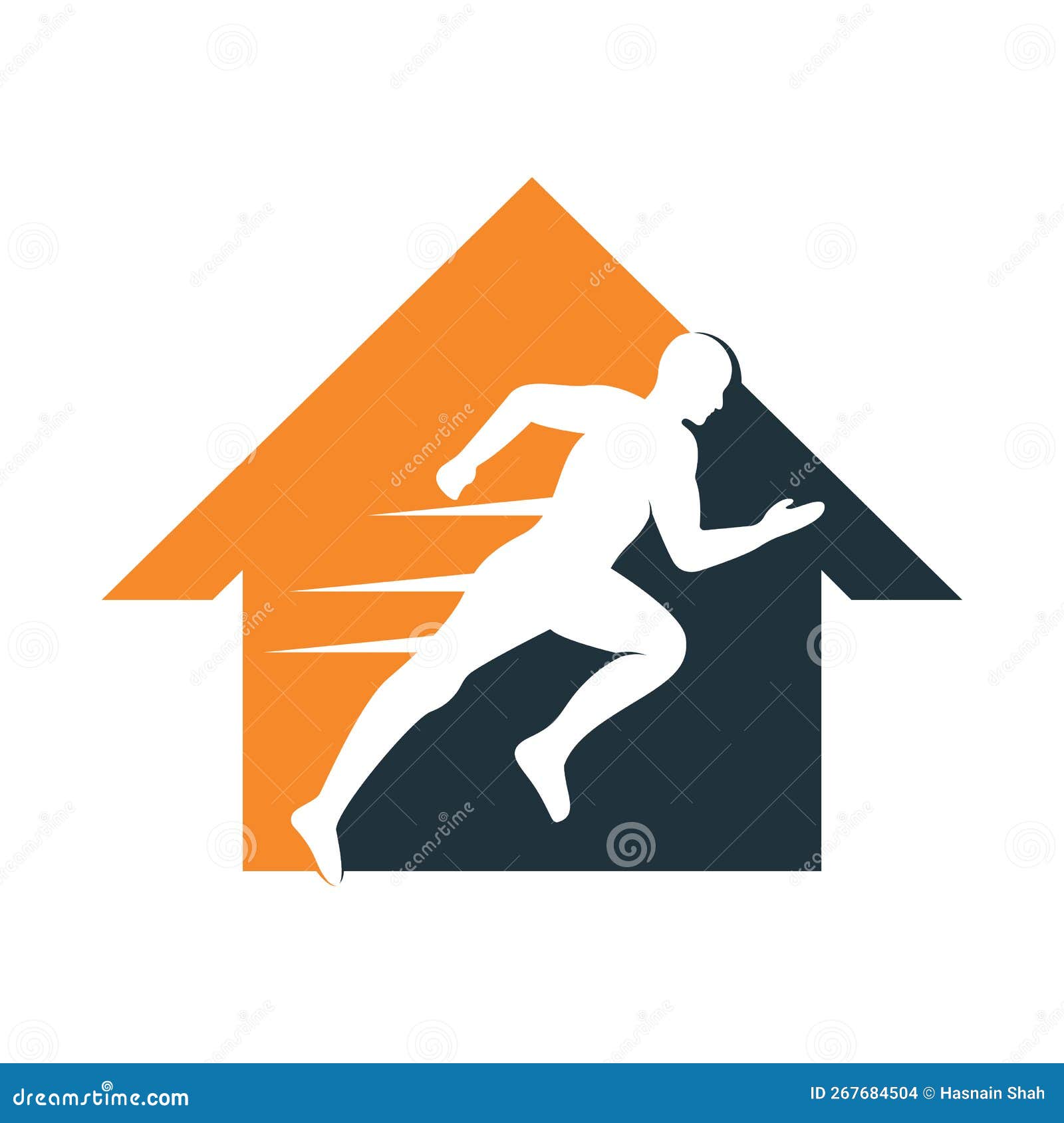 Running man vector symbol. stock vector. Illustration of motion - 267684504