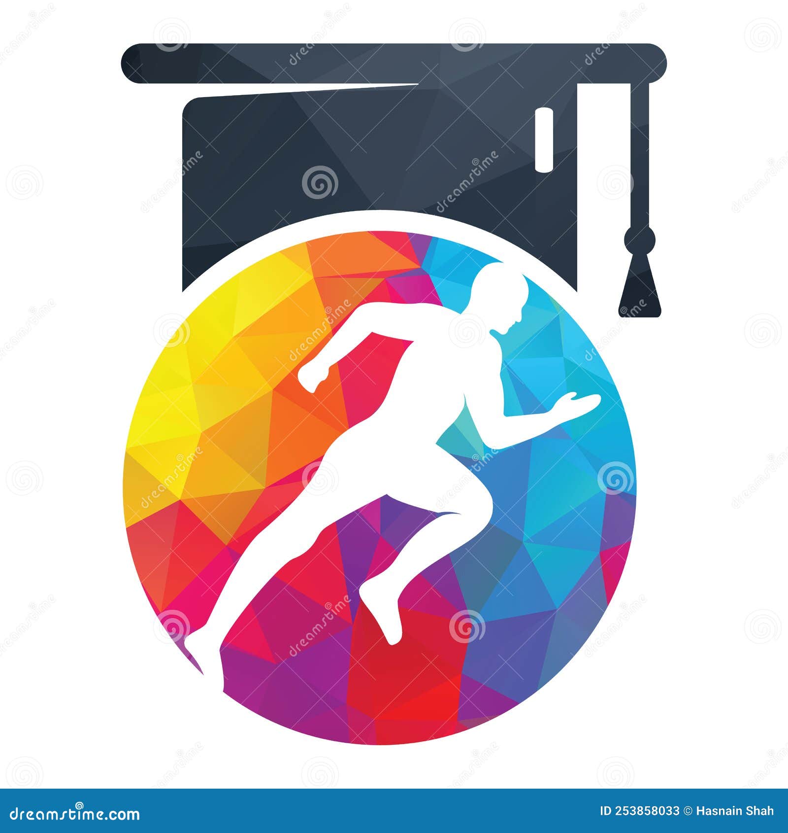 Running man vector symbol. stock vector. Illustration of abstract ...