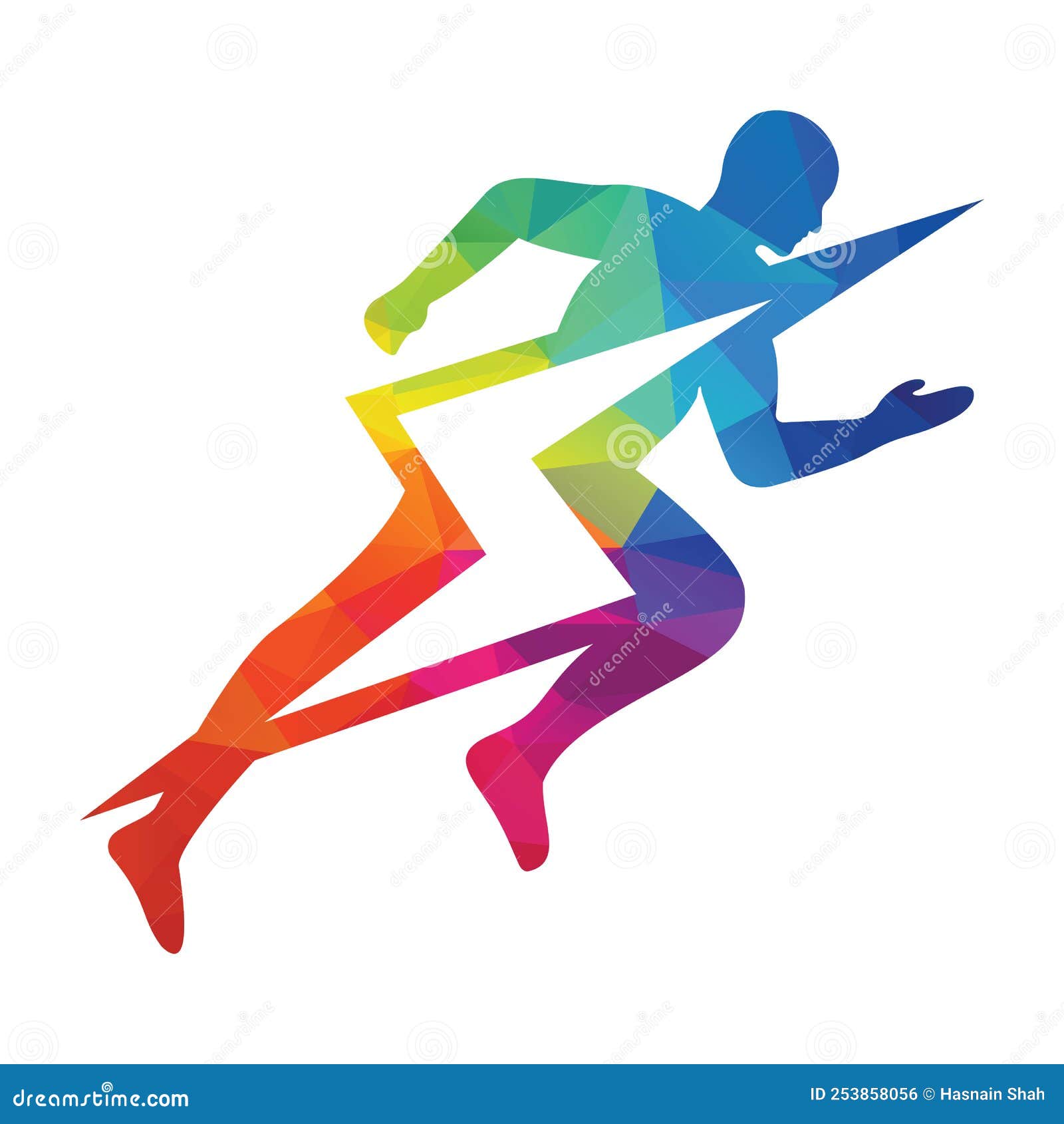 Running man vector symbol. stock vector. Illustration of exercise ...