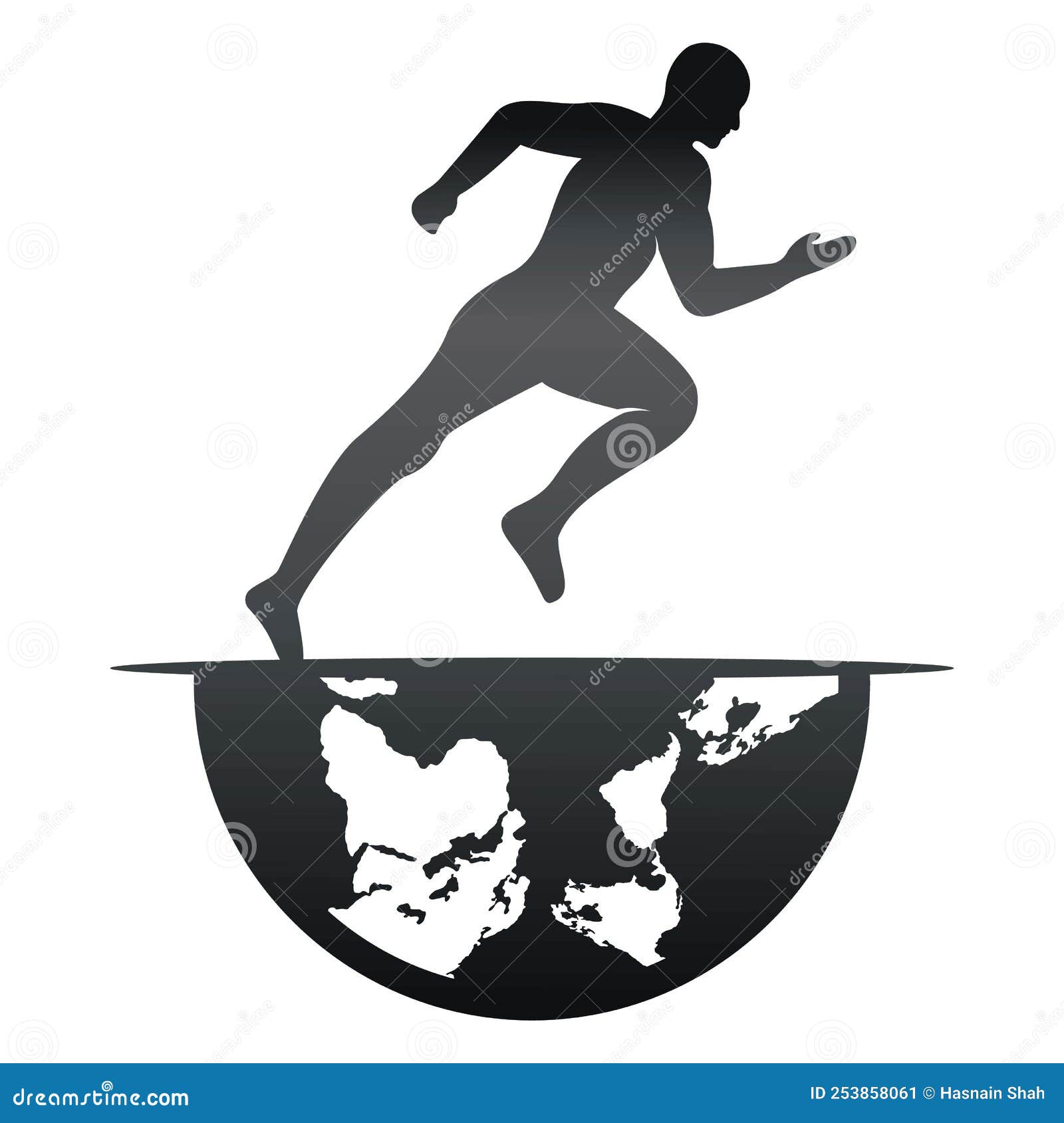 Running man vector symbol. stock vector. Illustration of exercise ...