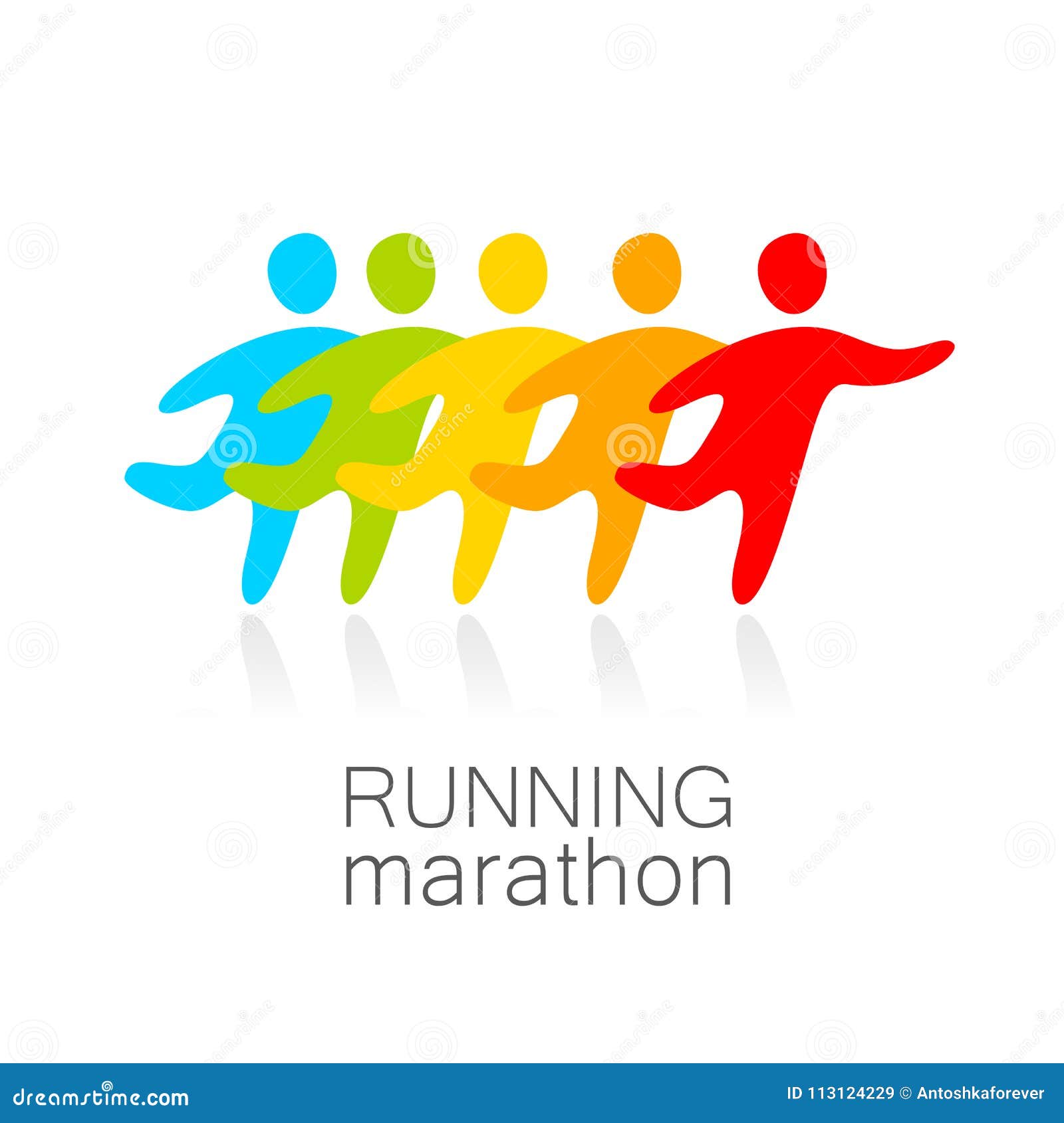 Running Marathon Template Design Stock Vector - Illustration of running ...