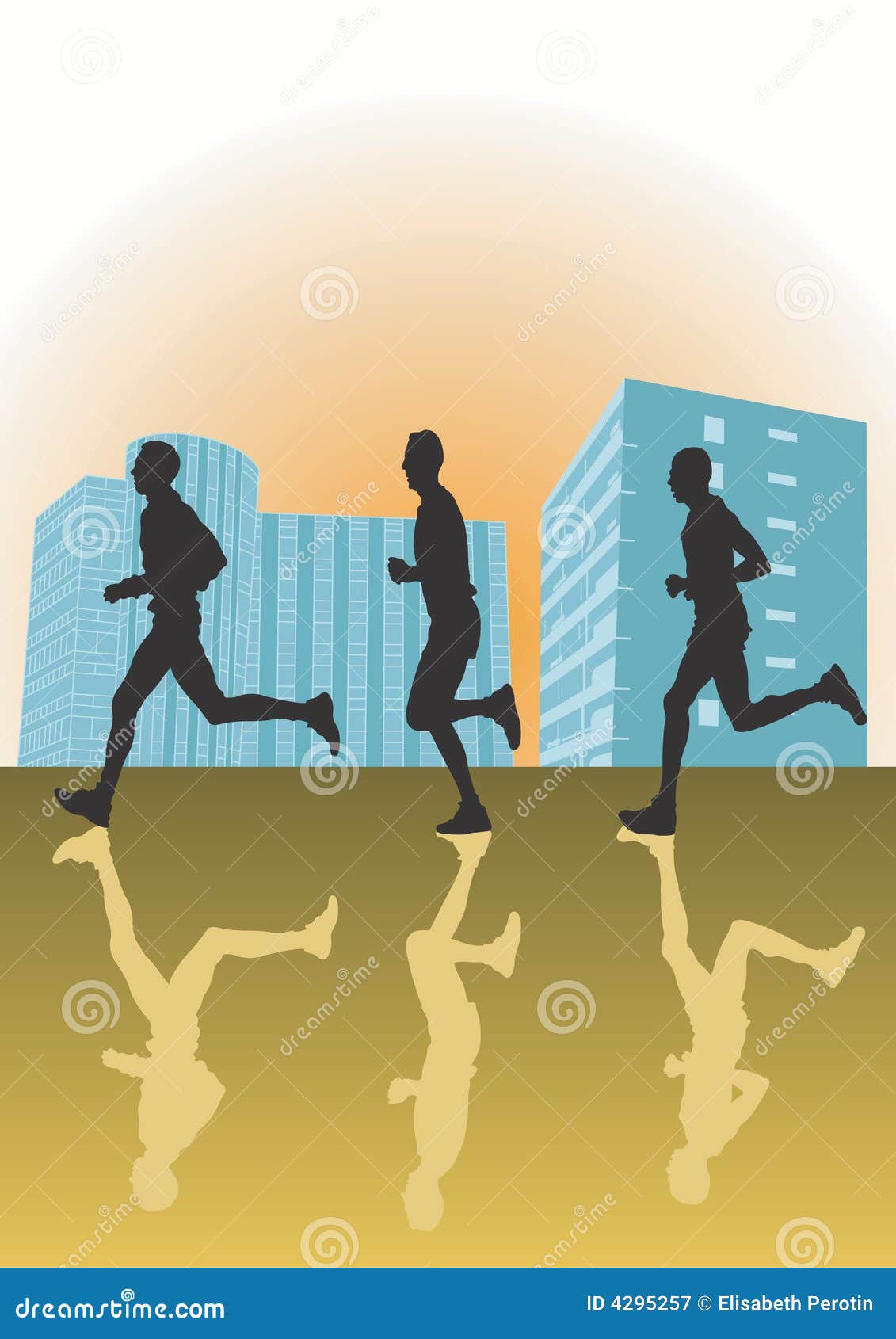 Running men stock vector. Illustration of endurance, design - 4295257