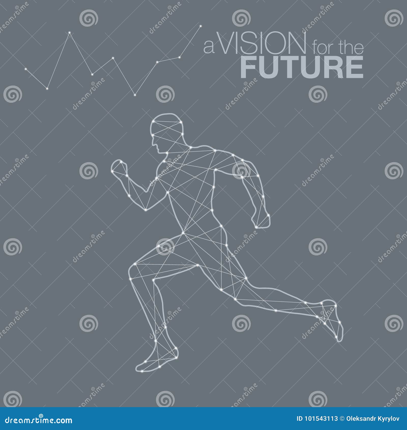 Running Men. Runner. Sports Graphics Particles, Network Connection ...