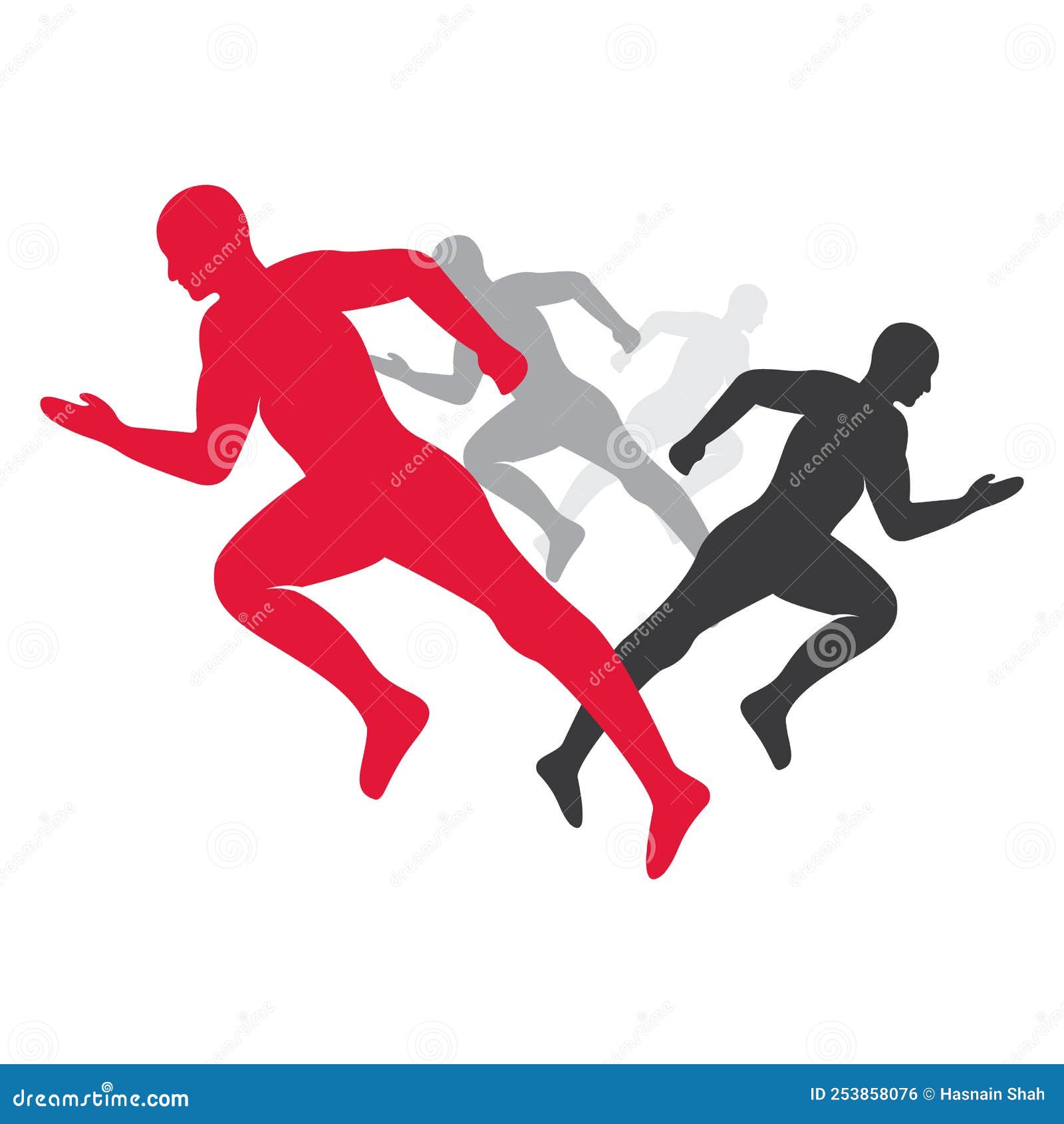 Running men vector symbol. stock vector. Illustration of athletic ...