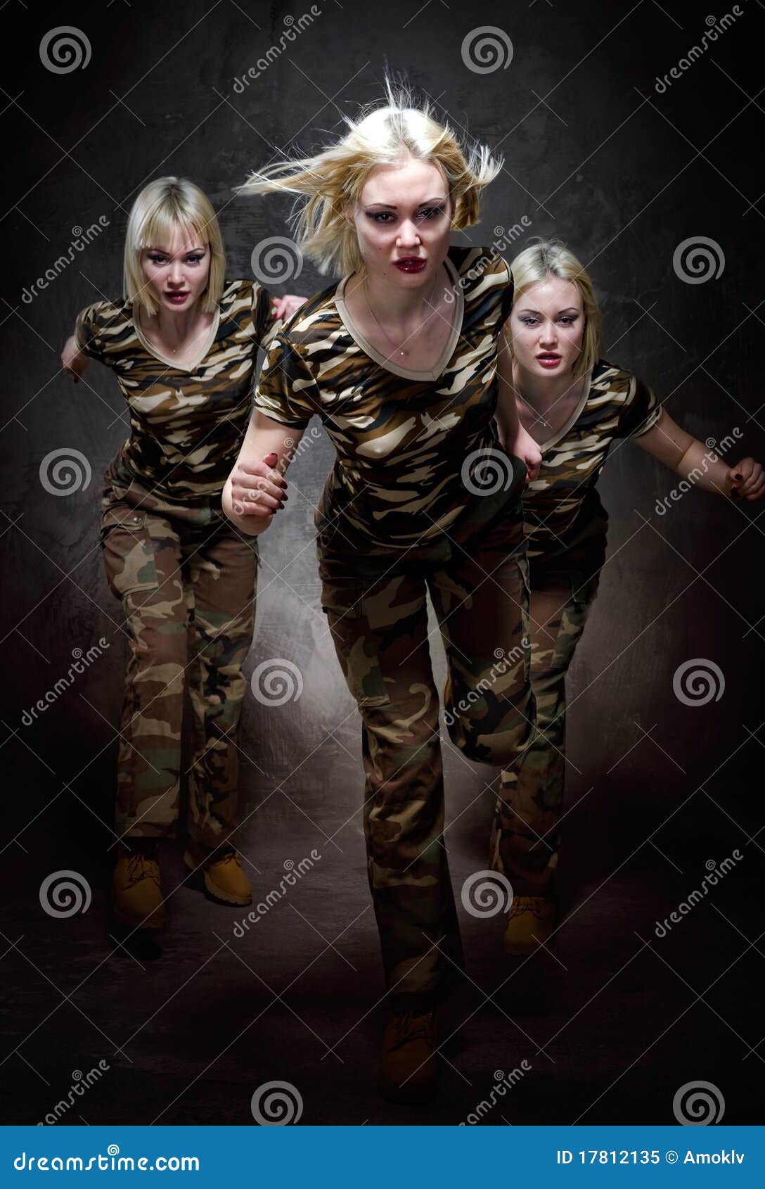 Running military women stock image. Image of beautiful - 17812135