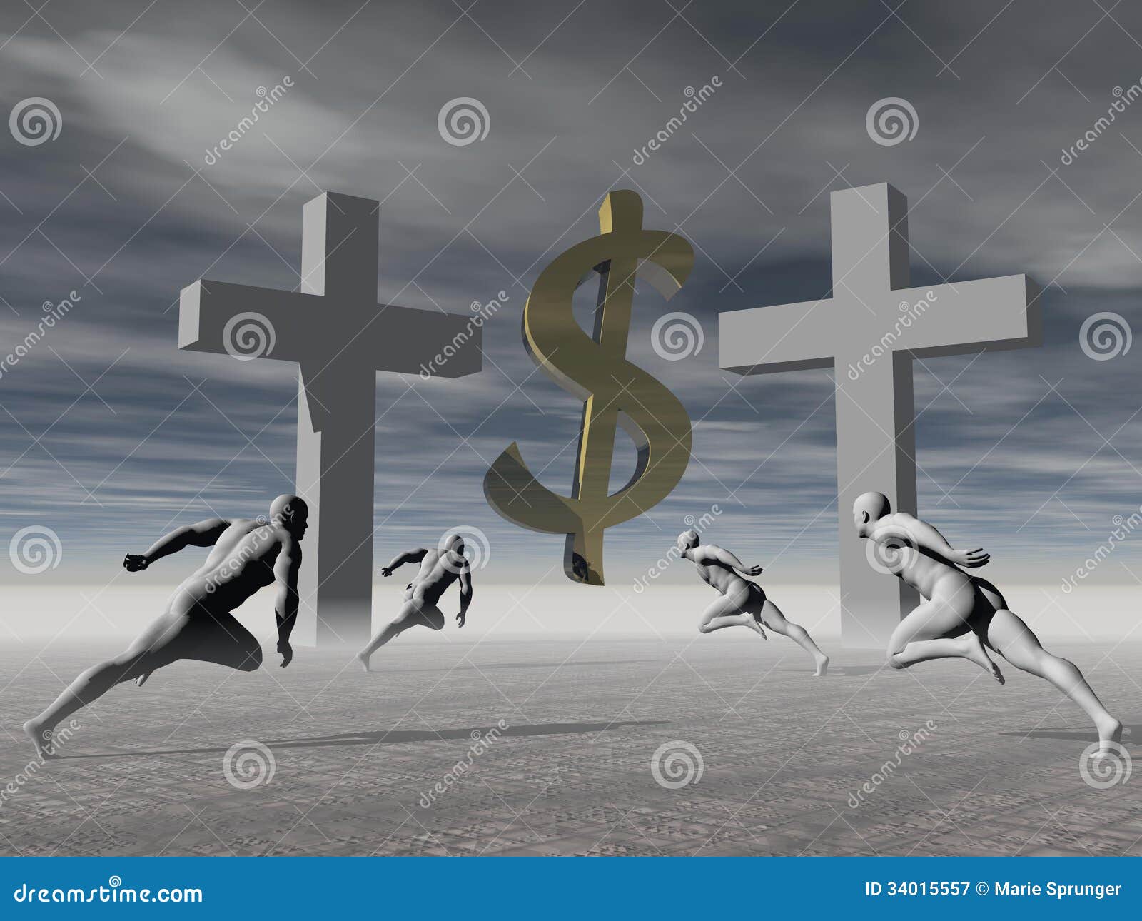 The running in the money stock illustration. Illustration of dollar ...