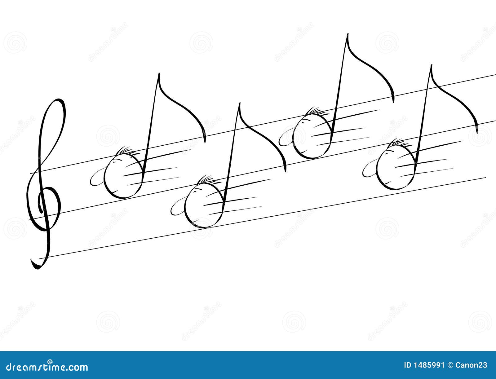 Running music stock vector. Illustration of musical, type - 1485991