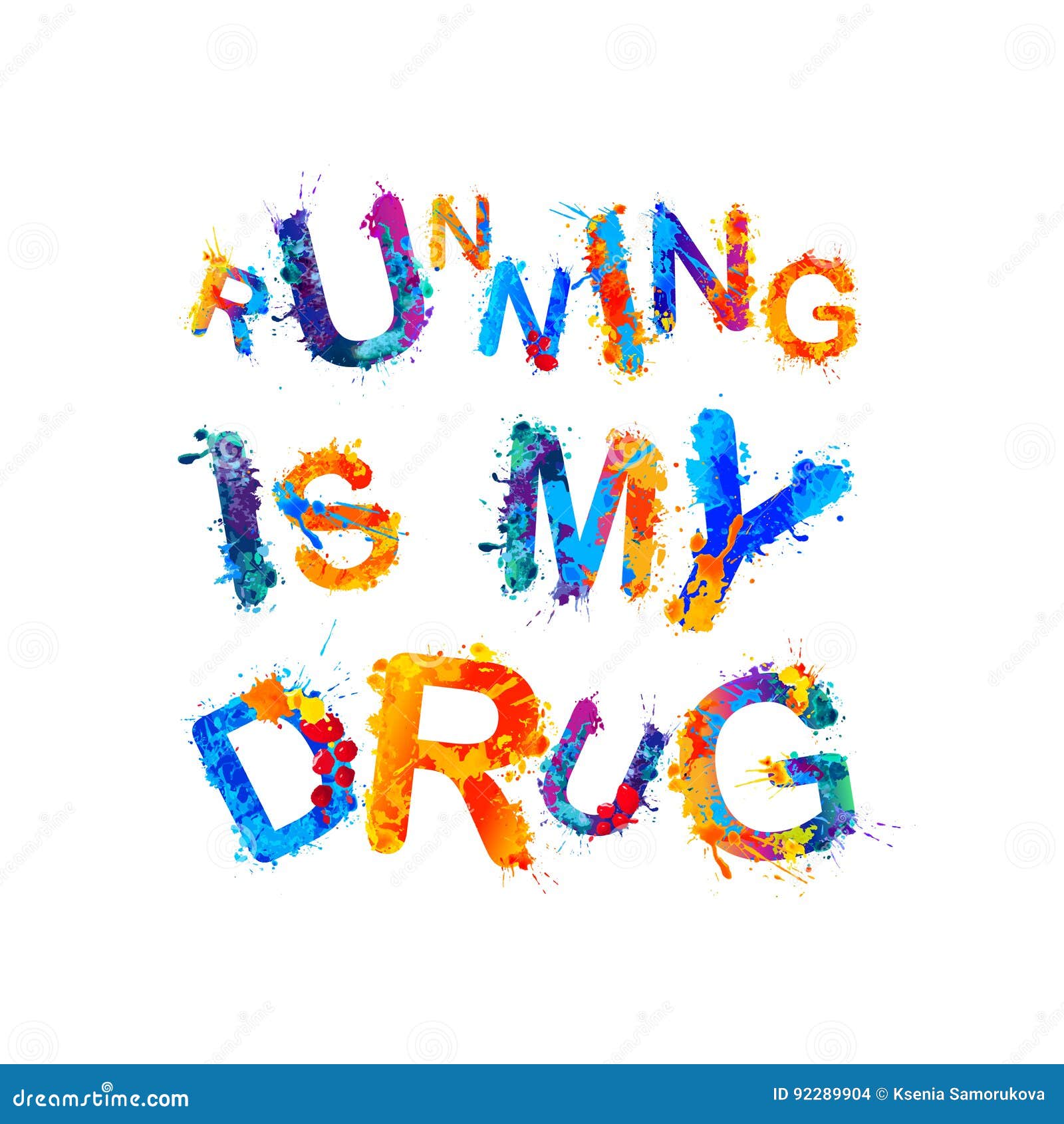 Running is my drug stock vector. Illustration of drug - 92289904