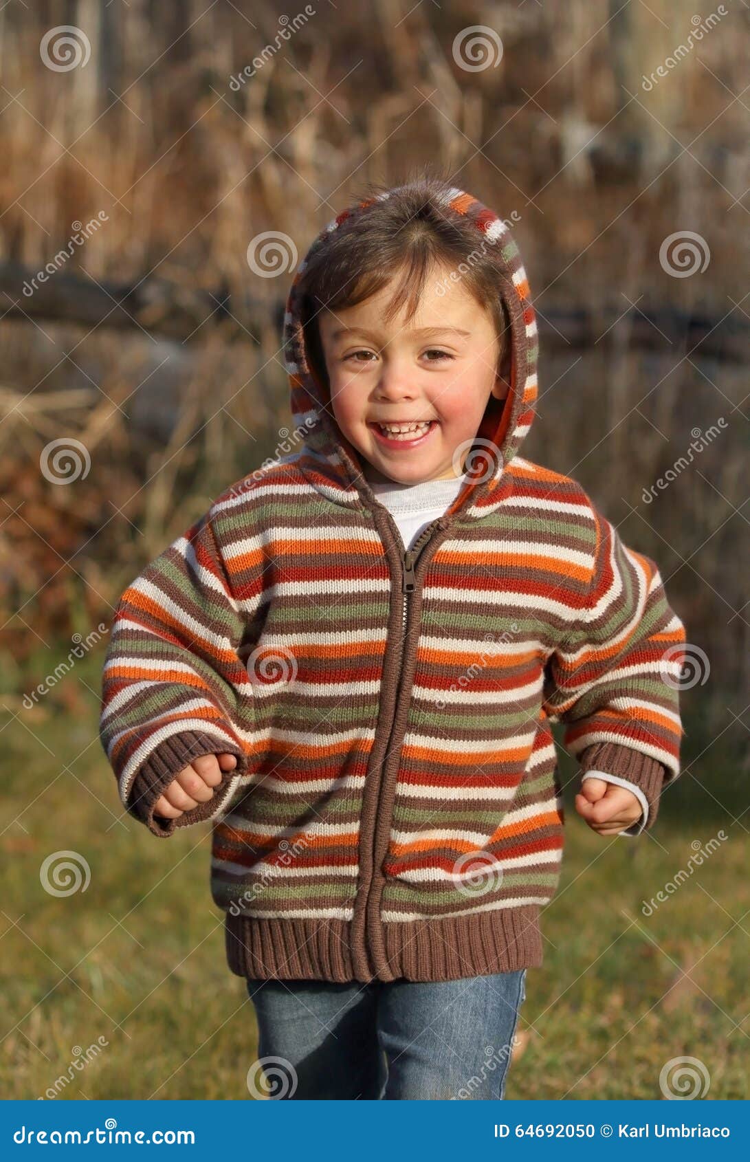 Running in nature stock photo. Image of portrait, fall - 64692050