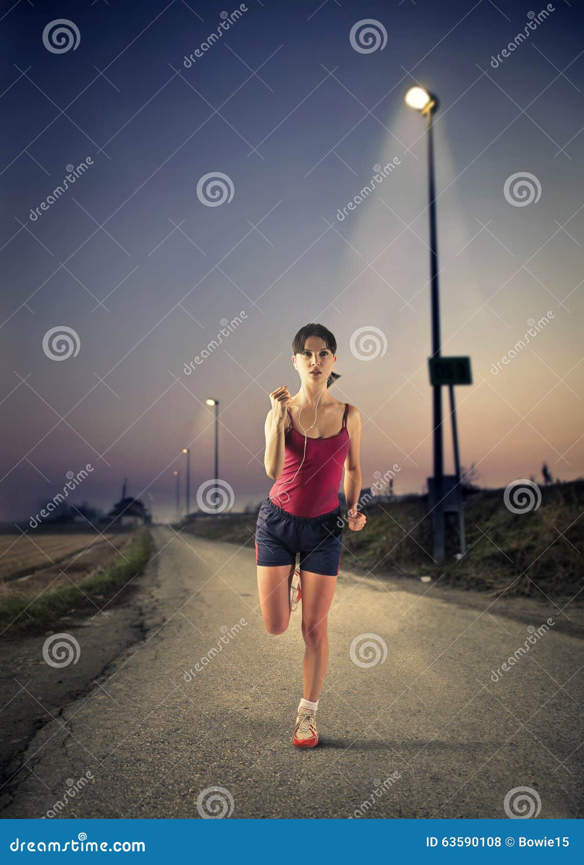 Running at night stock photo. Image of health, beautiful - 63590108