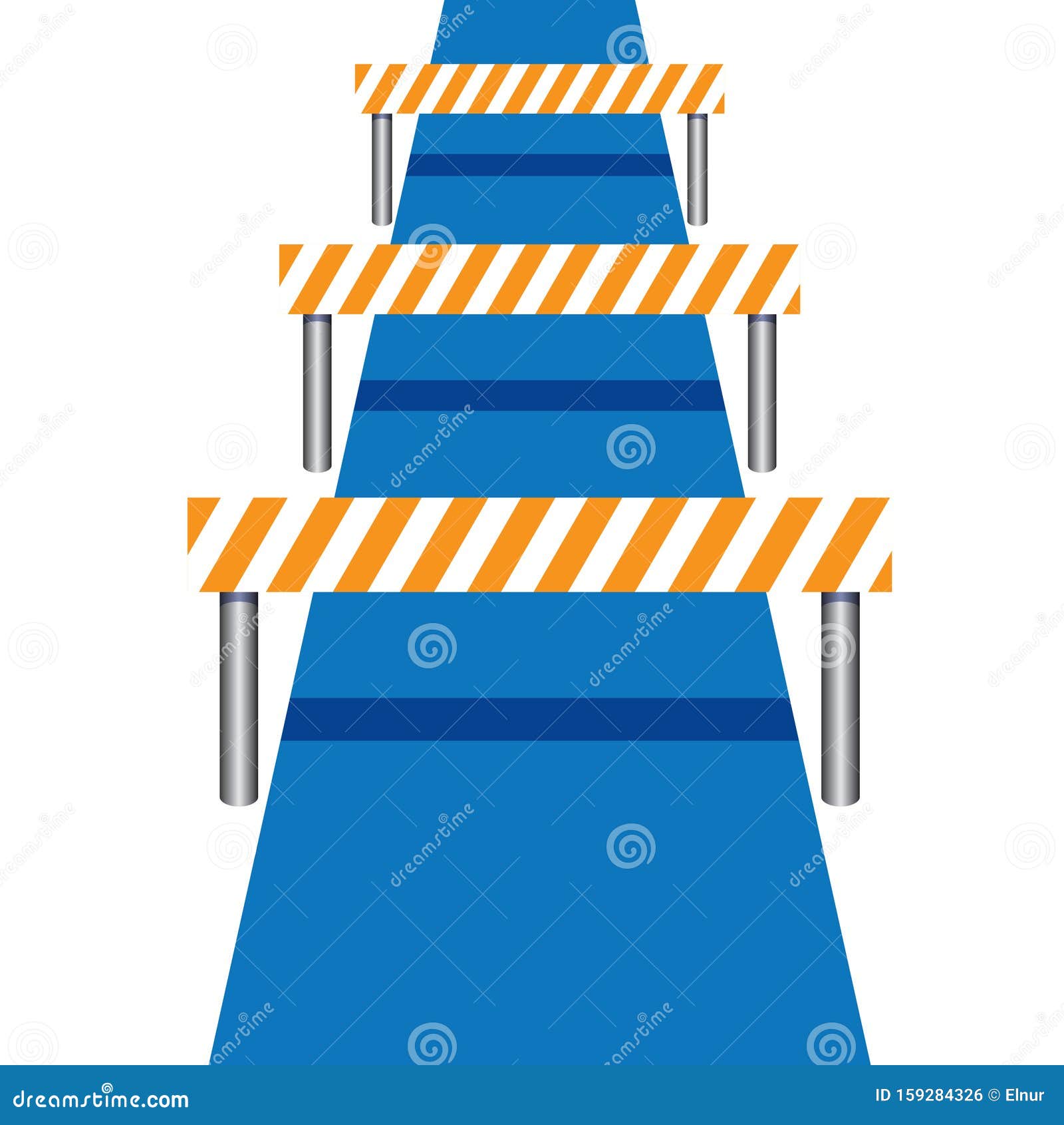 Running Obstacles in Business - 3d Rendering Stock Illustration ...