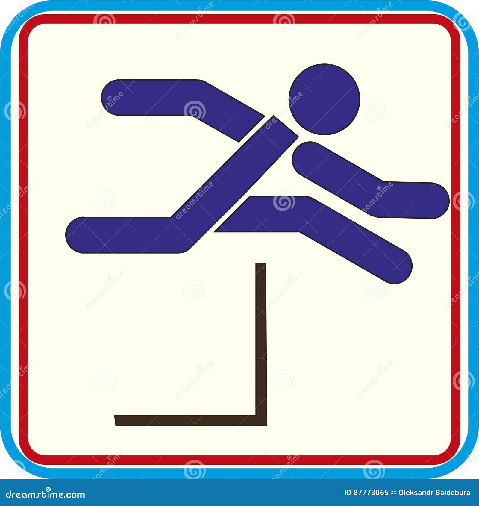 Running with Obstacles. Isolated Vector Icon Stock Vector ...