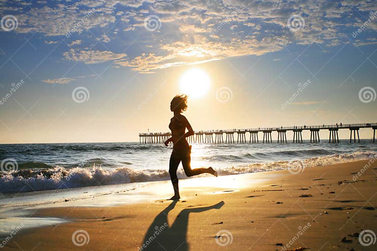 Running by the ocean stock image. Image of scenic, active - 7114831