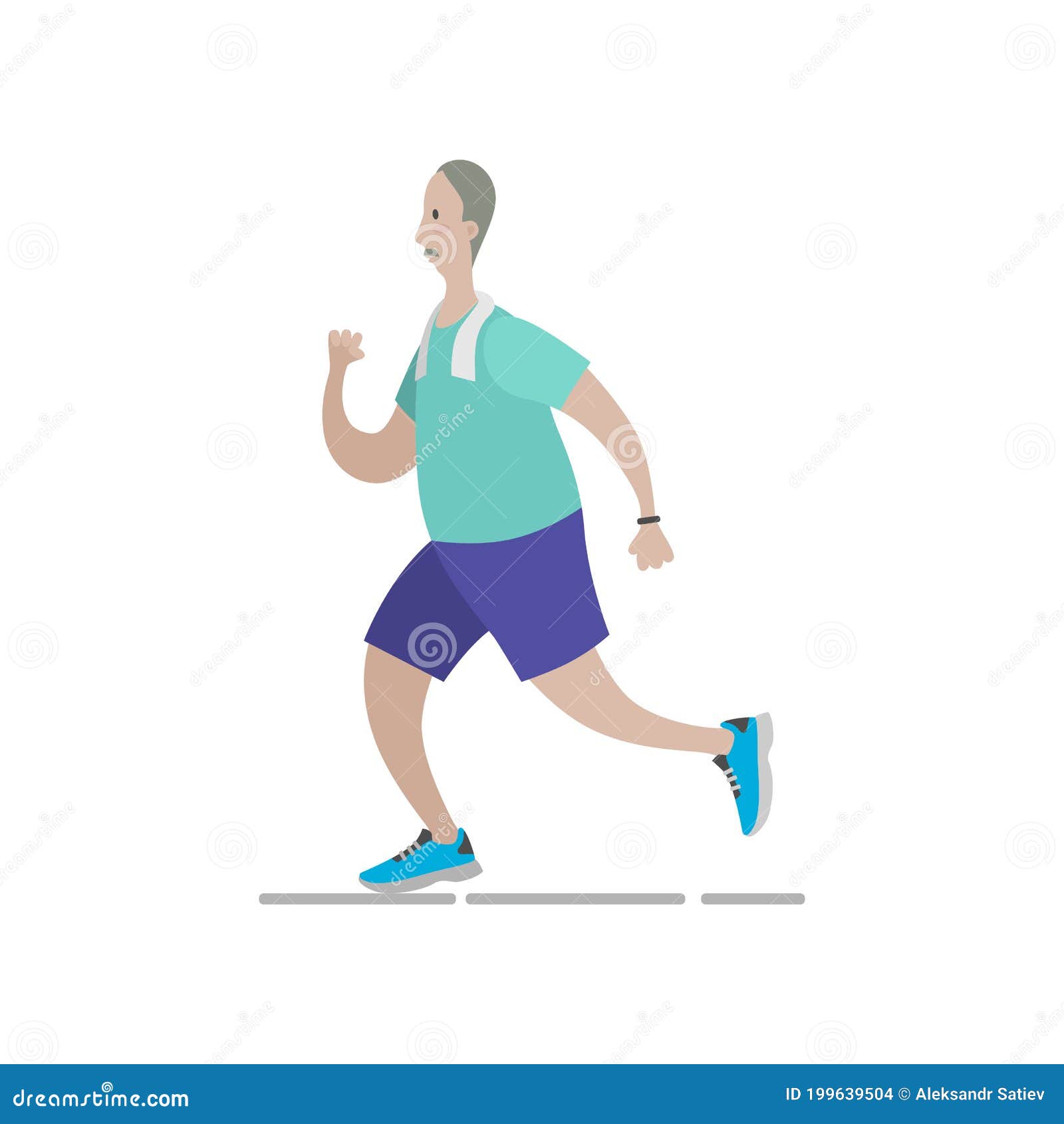 Running old men stock vector. Illustration of male, activity - 199639504