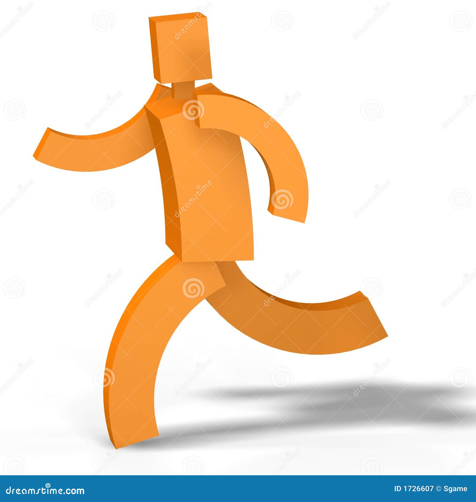 Running Orange Box Man Stock Illustrations – 13 Running Orange Box Man ...